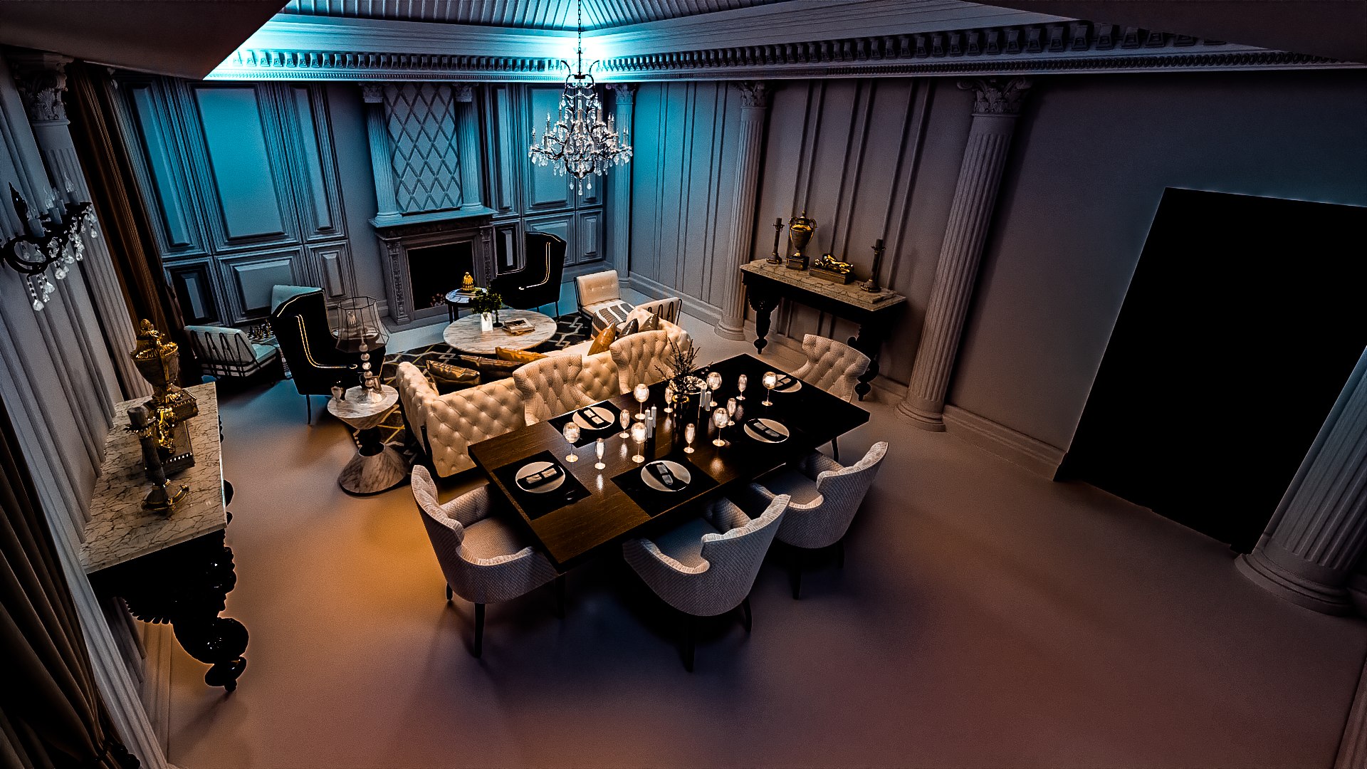 3D model lunch room - TurboSquid 2116028