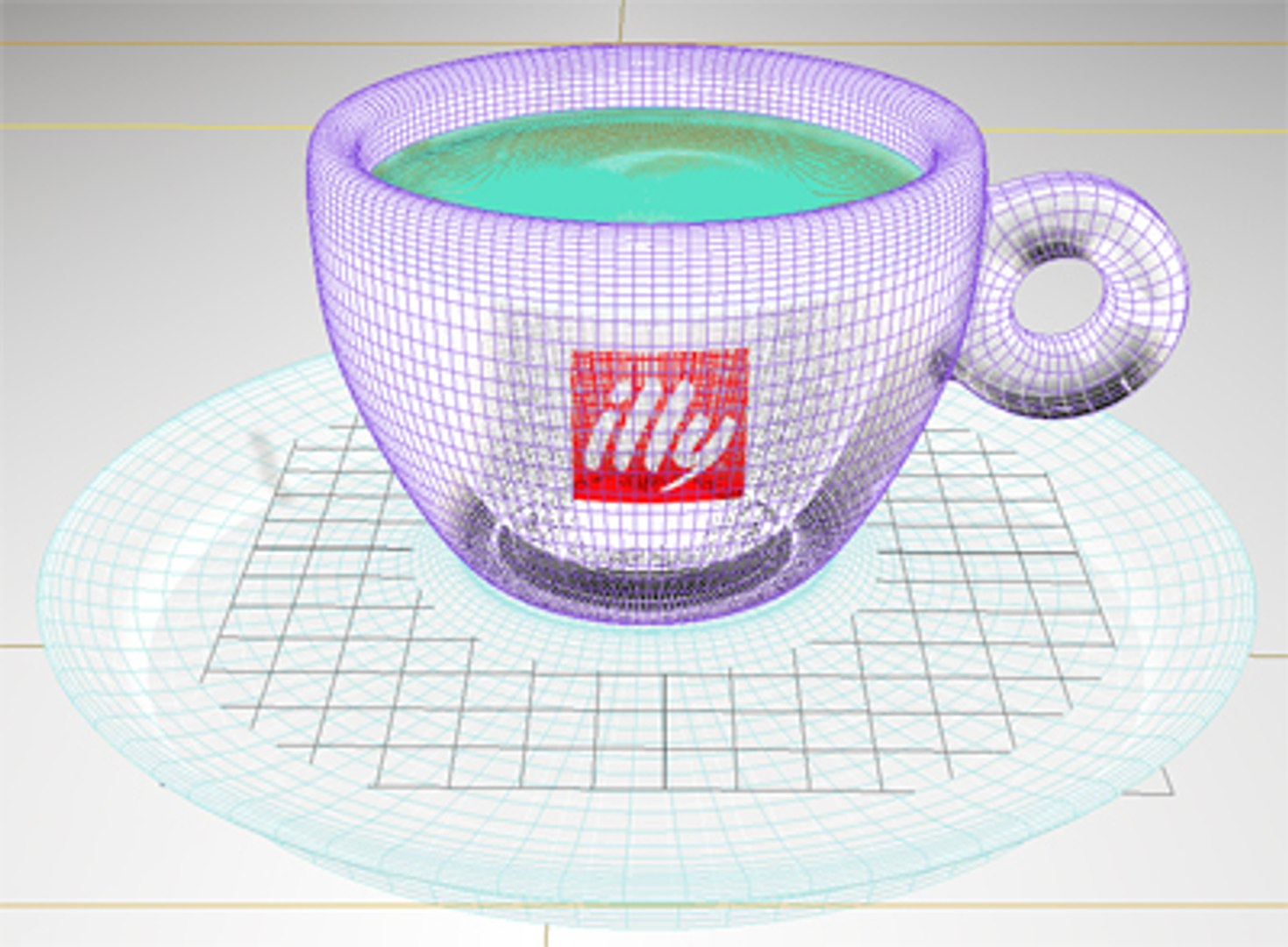 illy coffee cup 3d model
