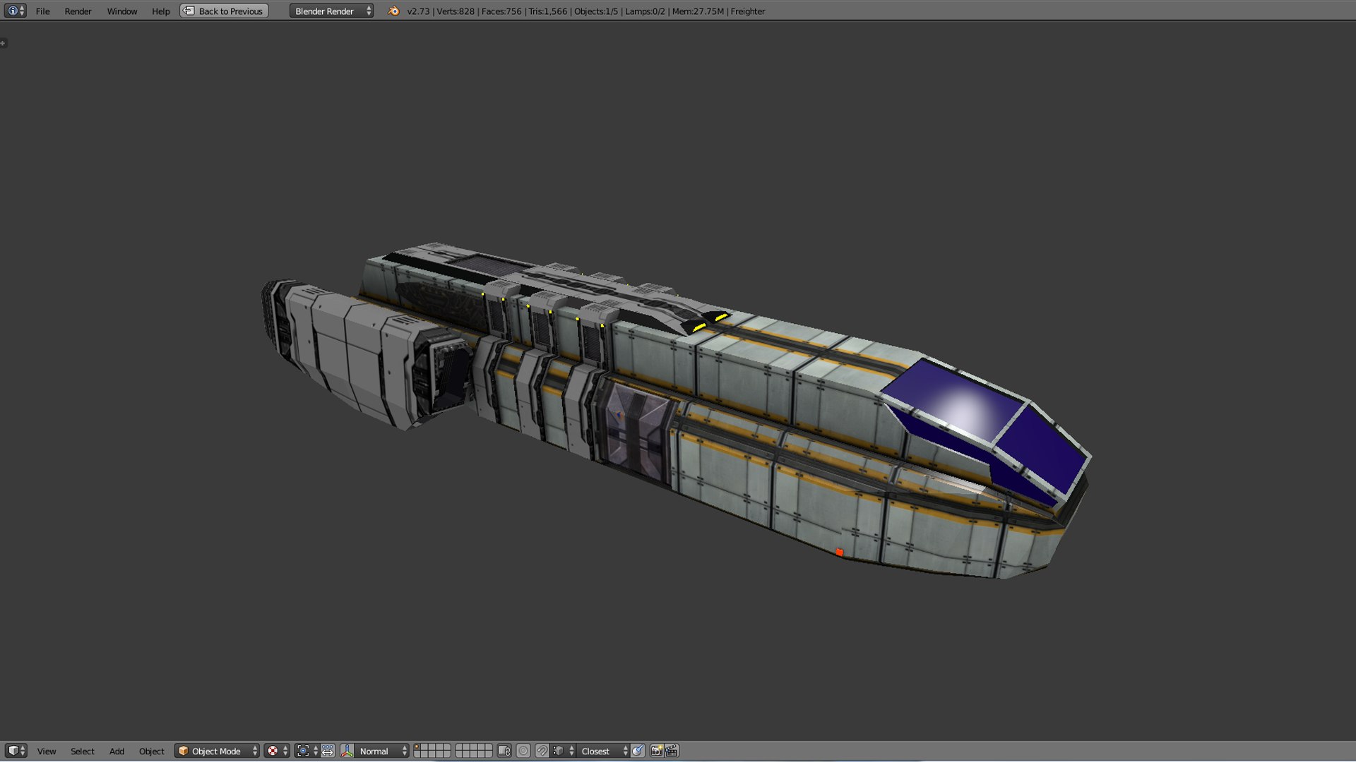 3d Model Sci-fi Space Freighter