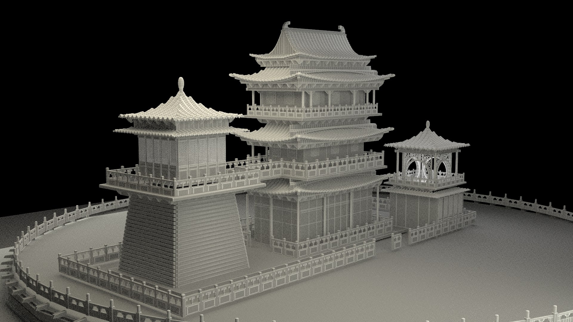3D Chinese Ancient House Model - TurboSquid 2126901