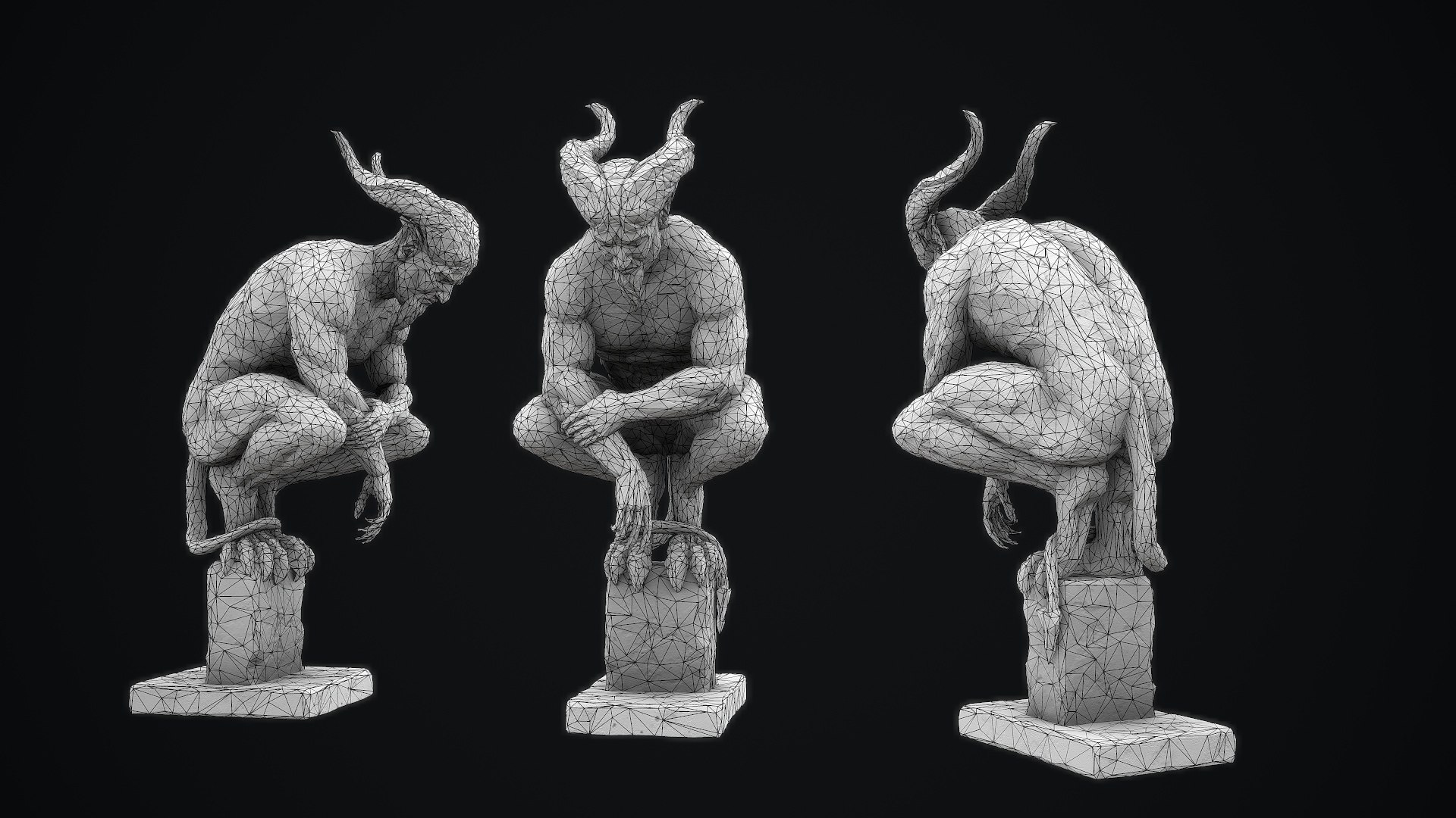 3D Demon Statue - TurboSquid 2146905