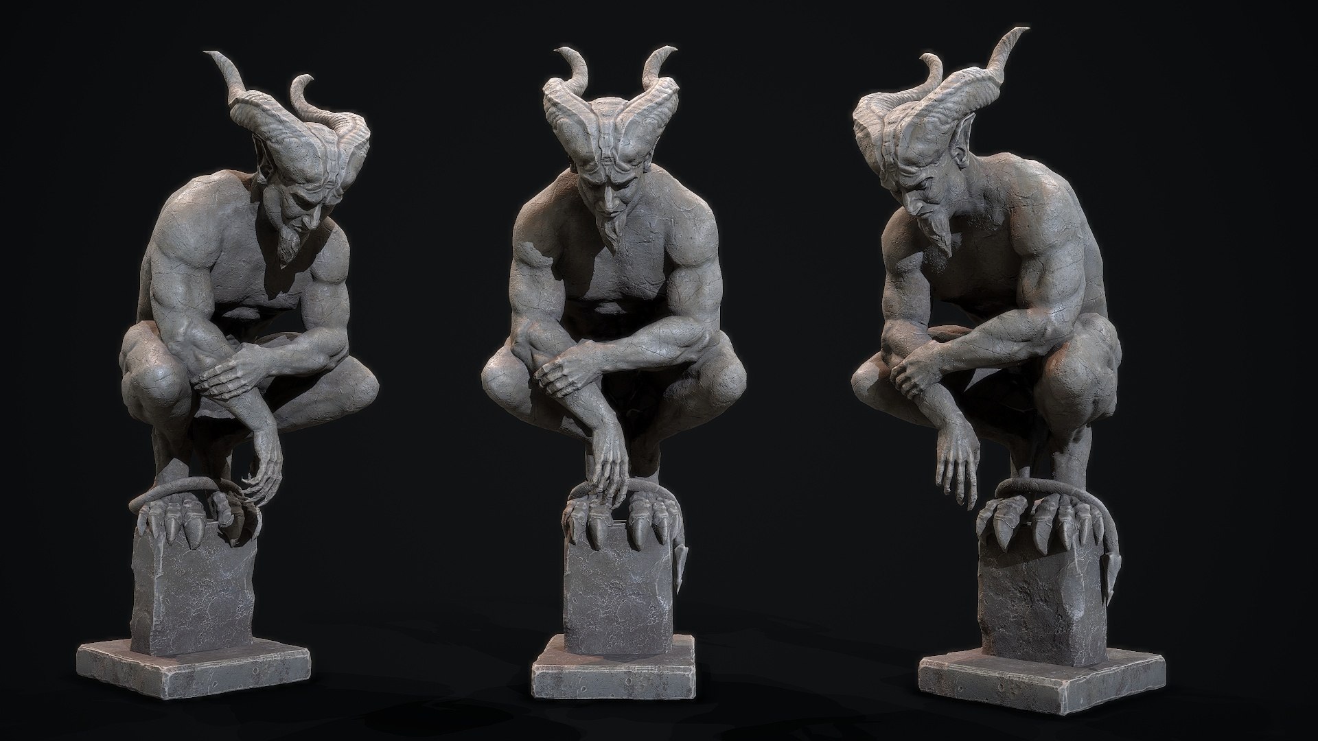 3D Demon Statue - TurboSquid 2146905
