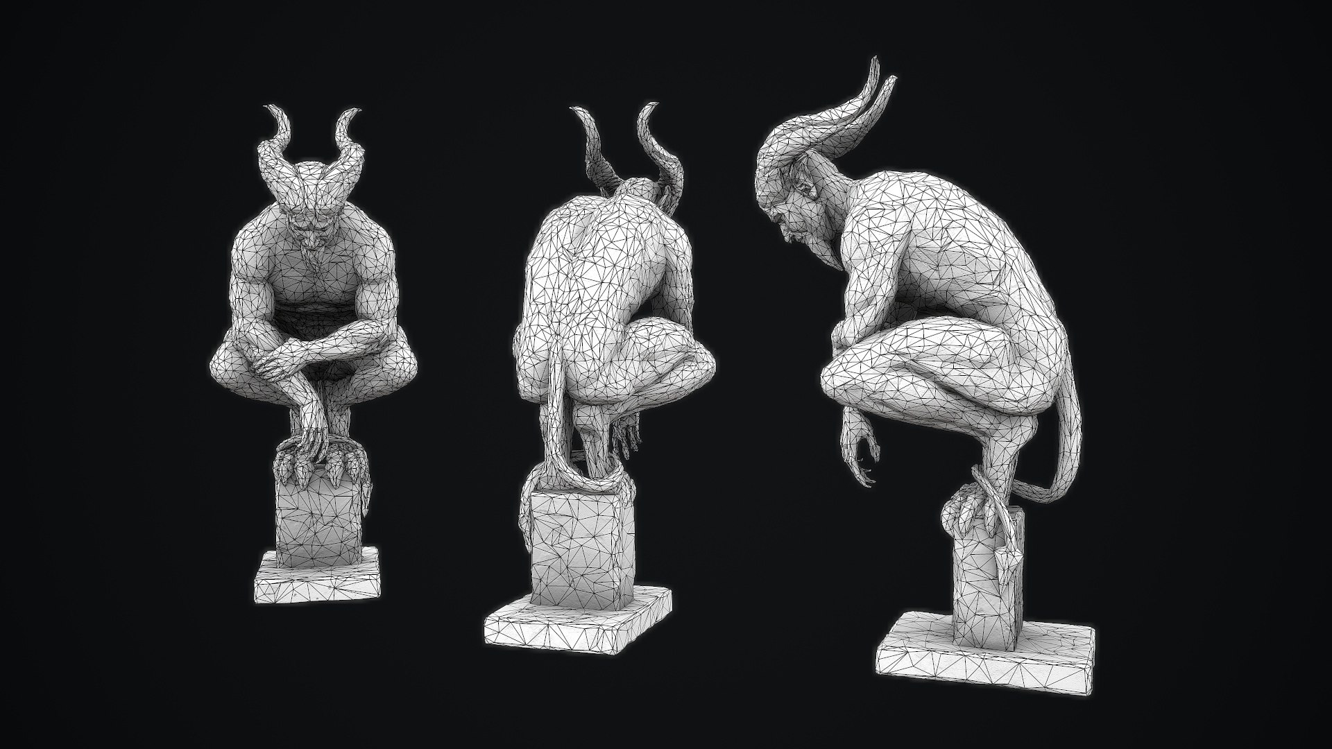 3D Demon Statue - TurboSquid 2146905