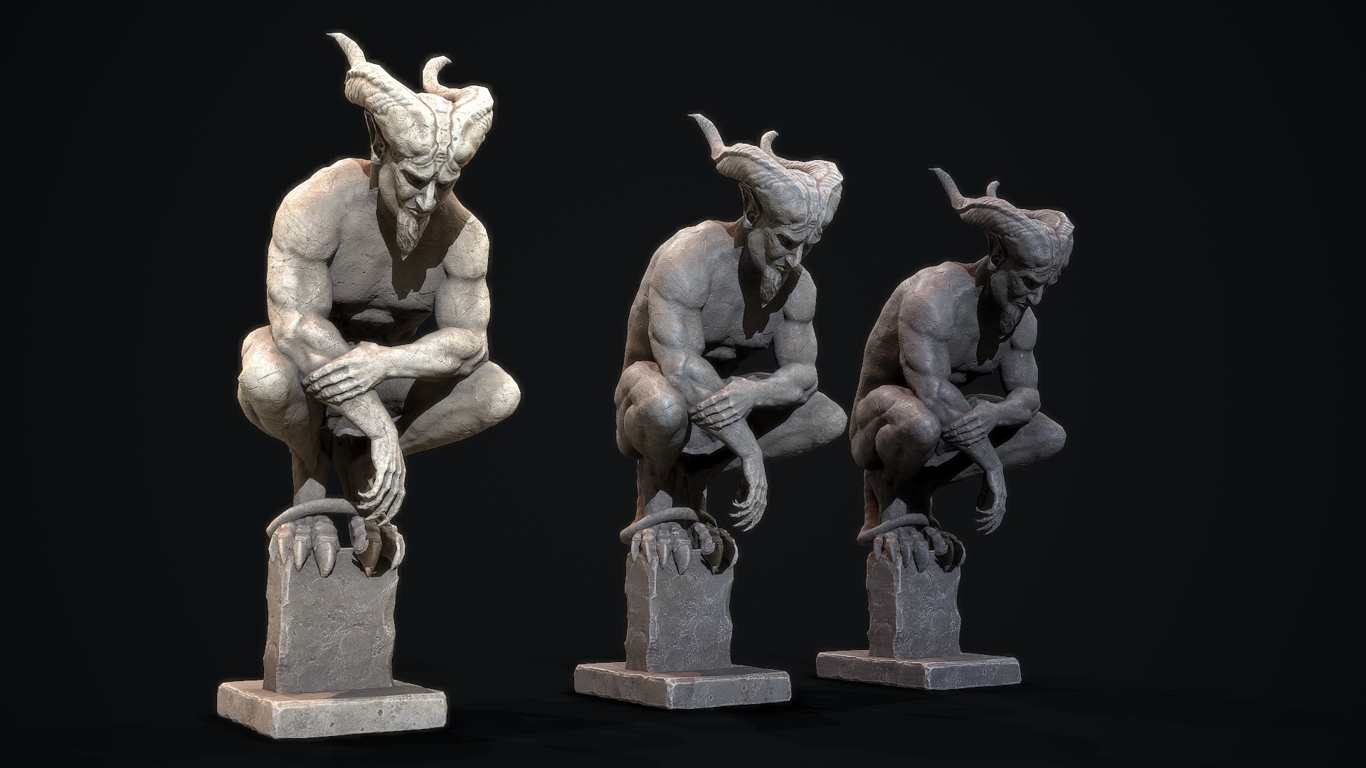 3D Demon Statue - TurboSquid 2146905