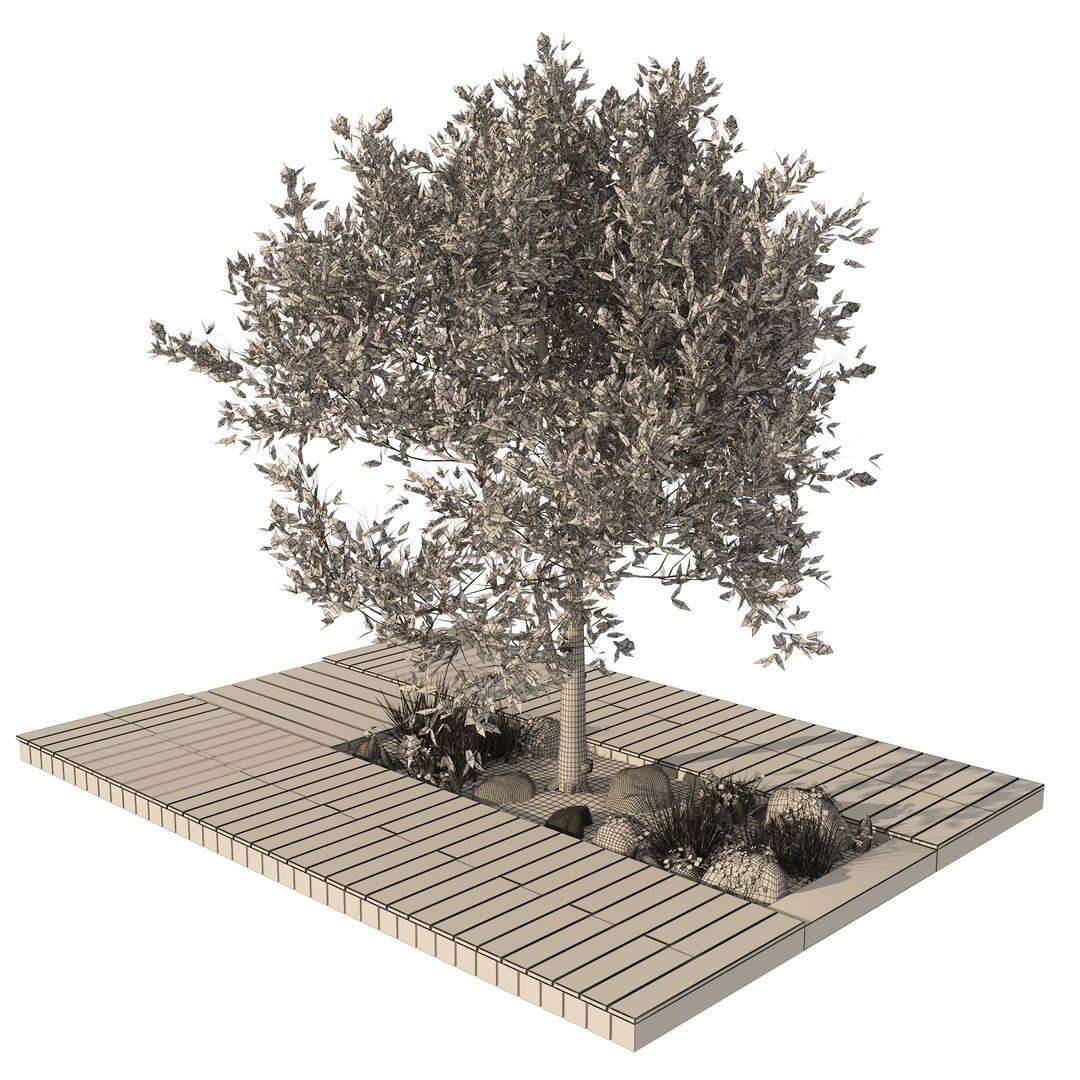 3D Urban Greenery And Seating 3D Models Model - TurboSquid 2262724