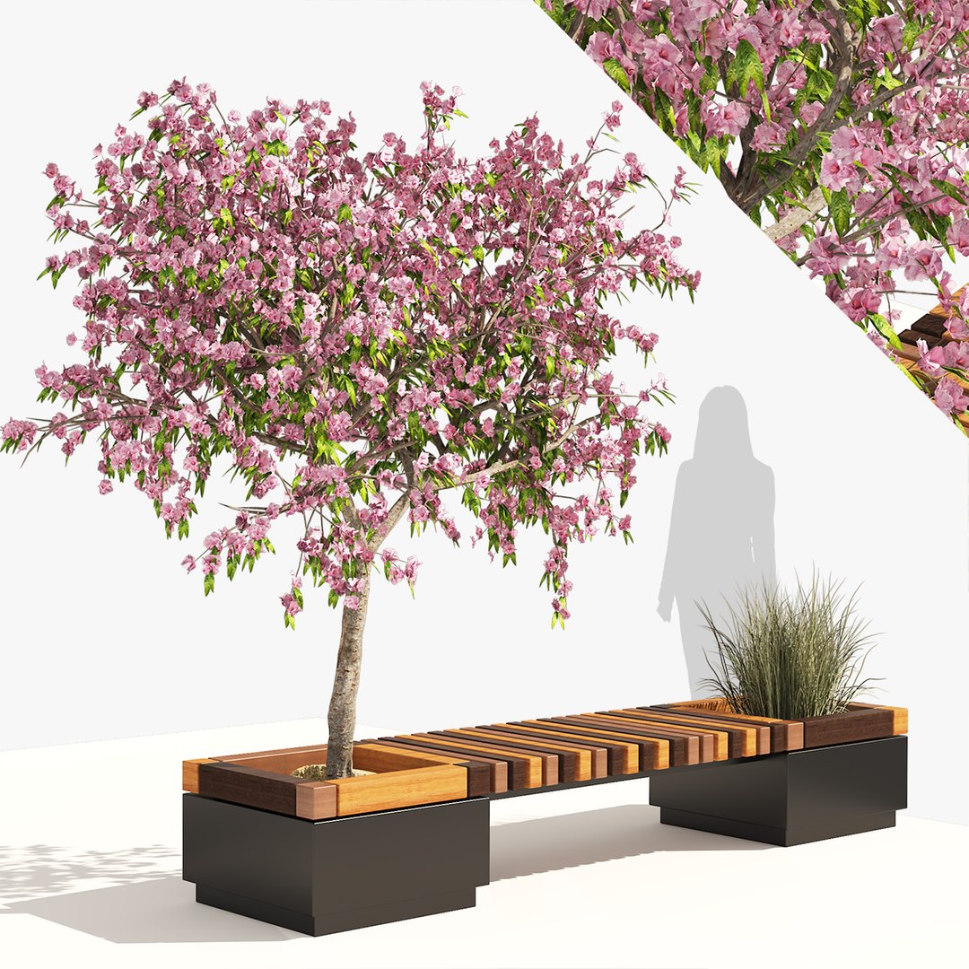 3D Urban Greenery And Seating 3D Models Model - TurboSquid 2262724