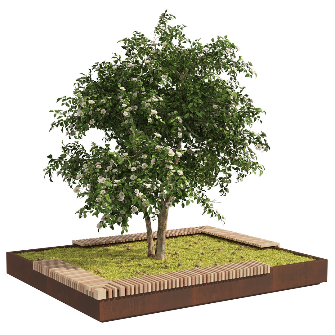 3D Urban Greenery And Seating 3D Models Model - TurboSquid 2262724