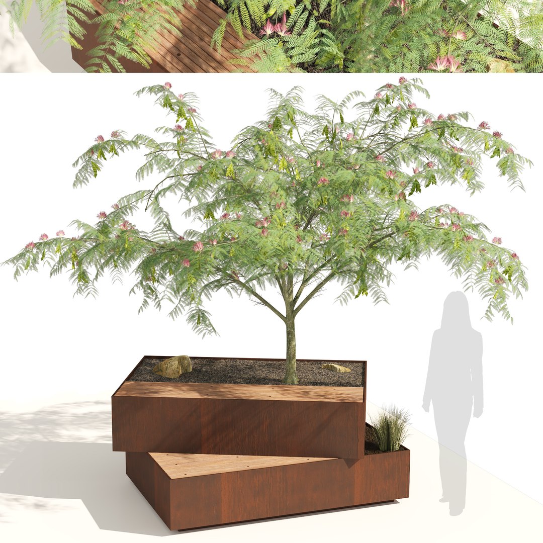 3D Urban Greenery And Seating 3D Models Model - TurboSquid 2262724