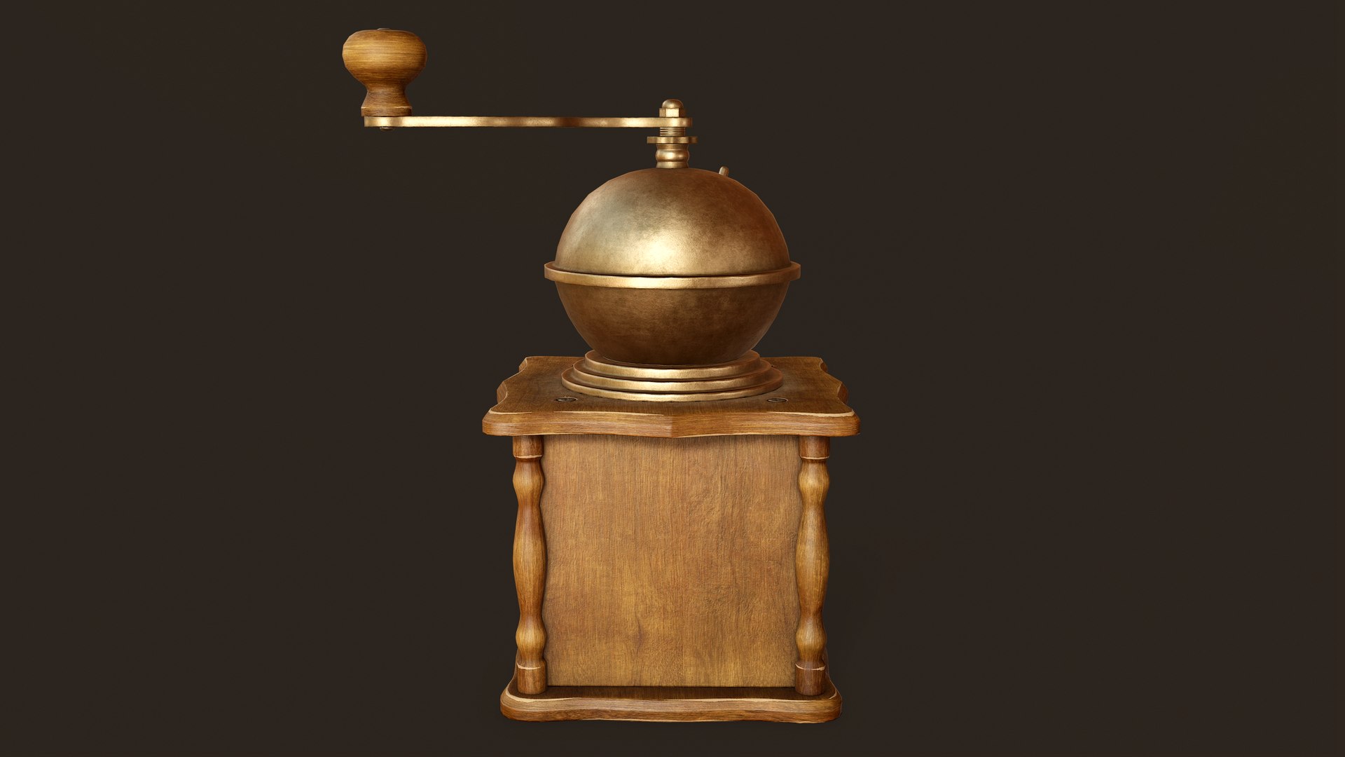 3D Vintage Coffee Grinder - PBR Game Ready model - TurboSquid 2156277