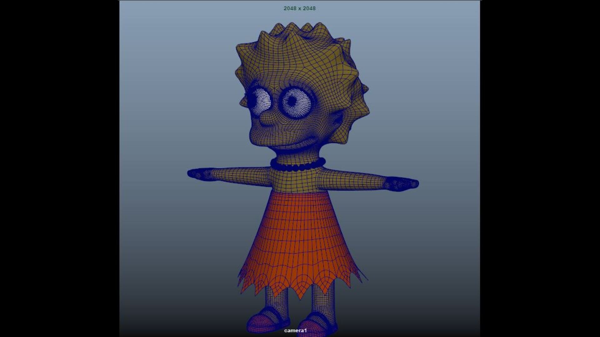 3D Lisa Advanced Maya Rigged Humanoid Character For Animation Games ...