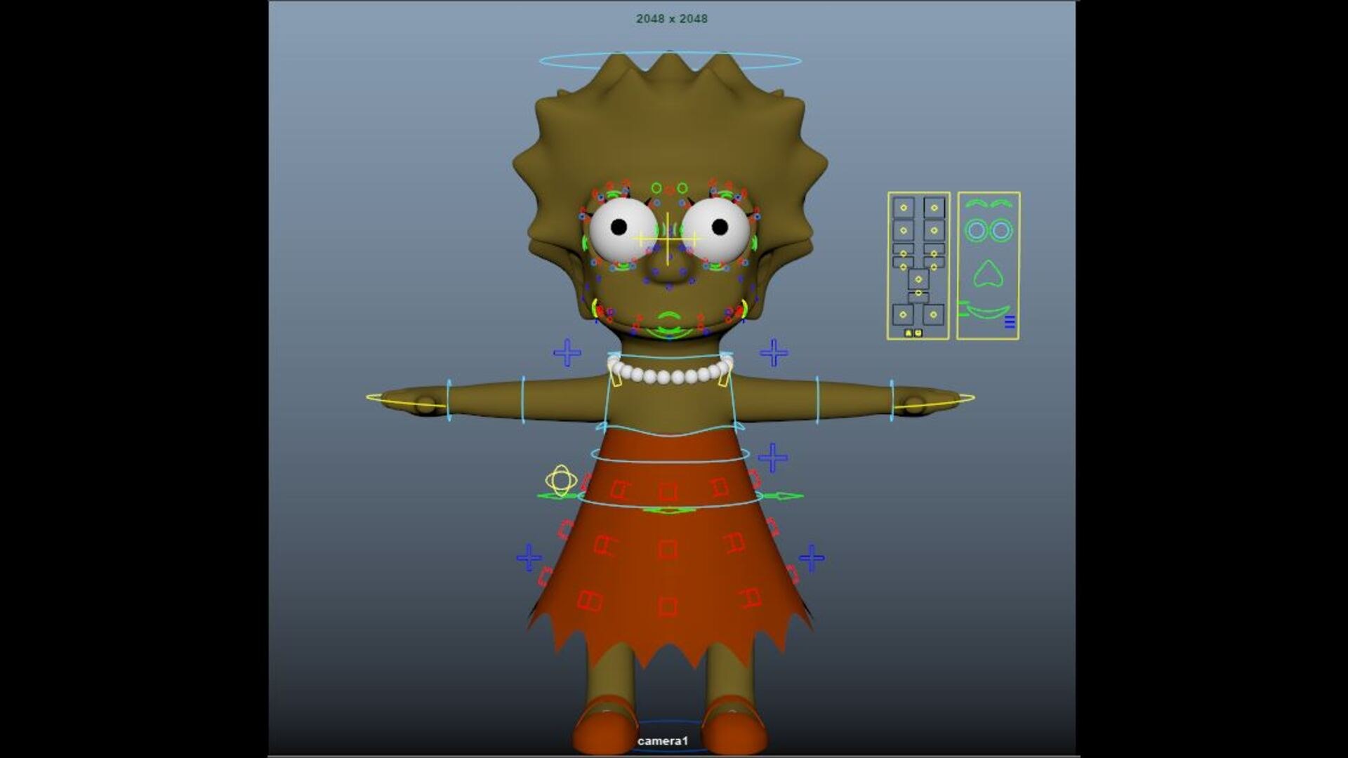 3D Lisa Advanced Maya Rigged Humanoid Character For Animation Games ...