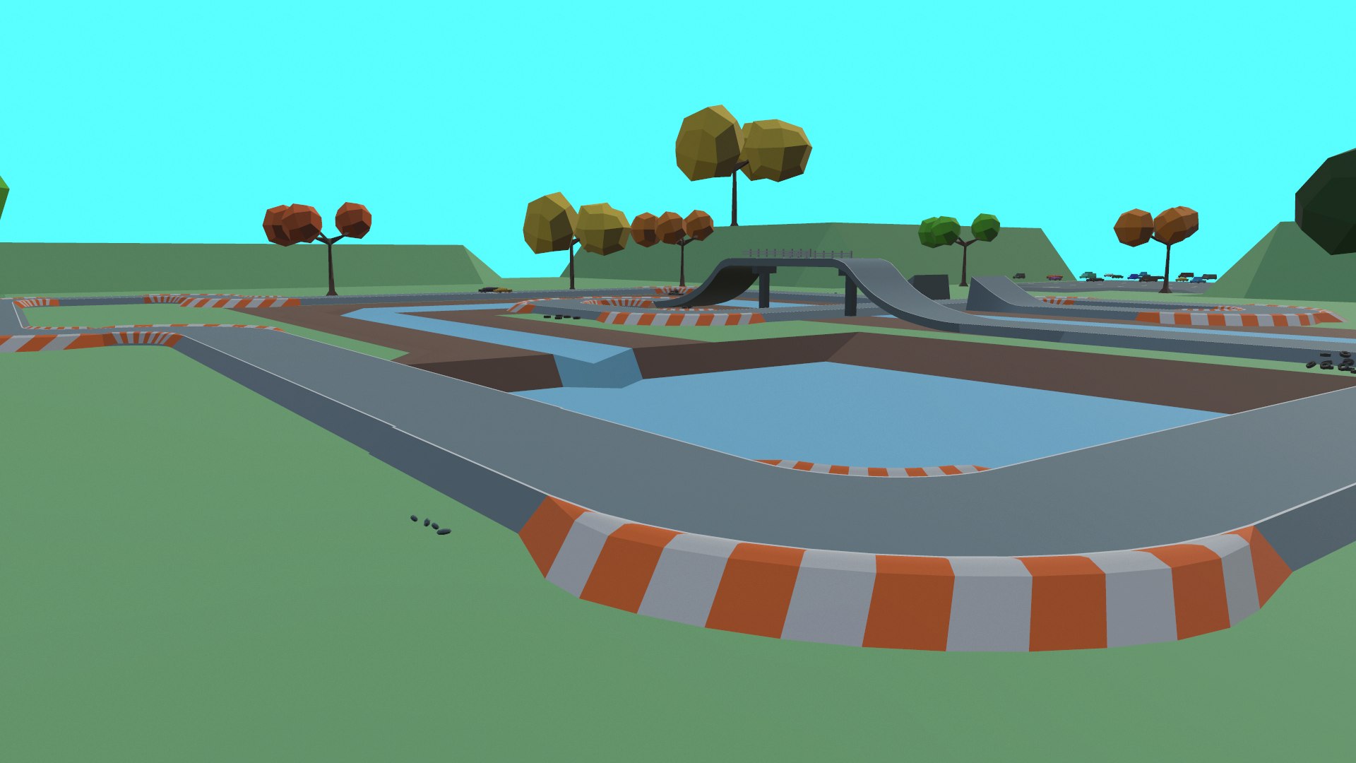 3D Model Race Track Low-poly - TurboSquid 1569420