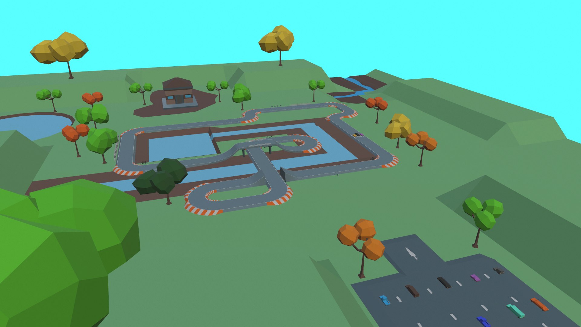 3D Model Race Track Low-poly - TurboSquid 1569420