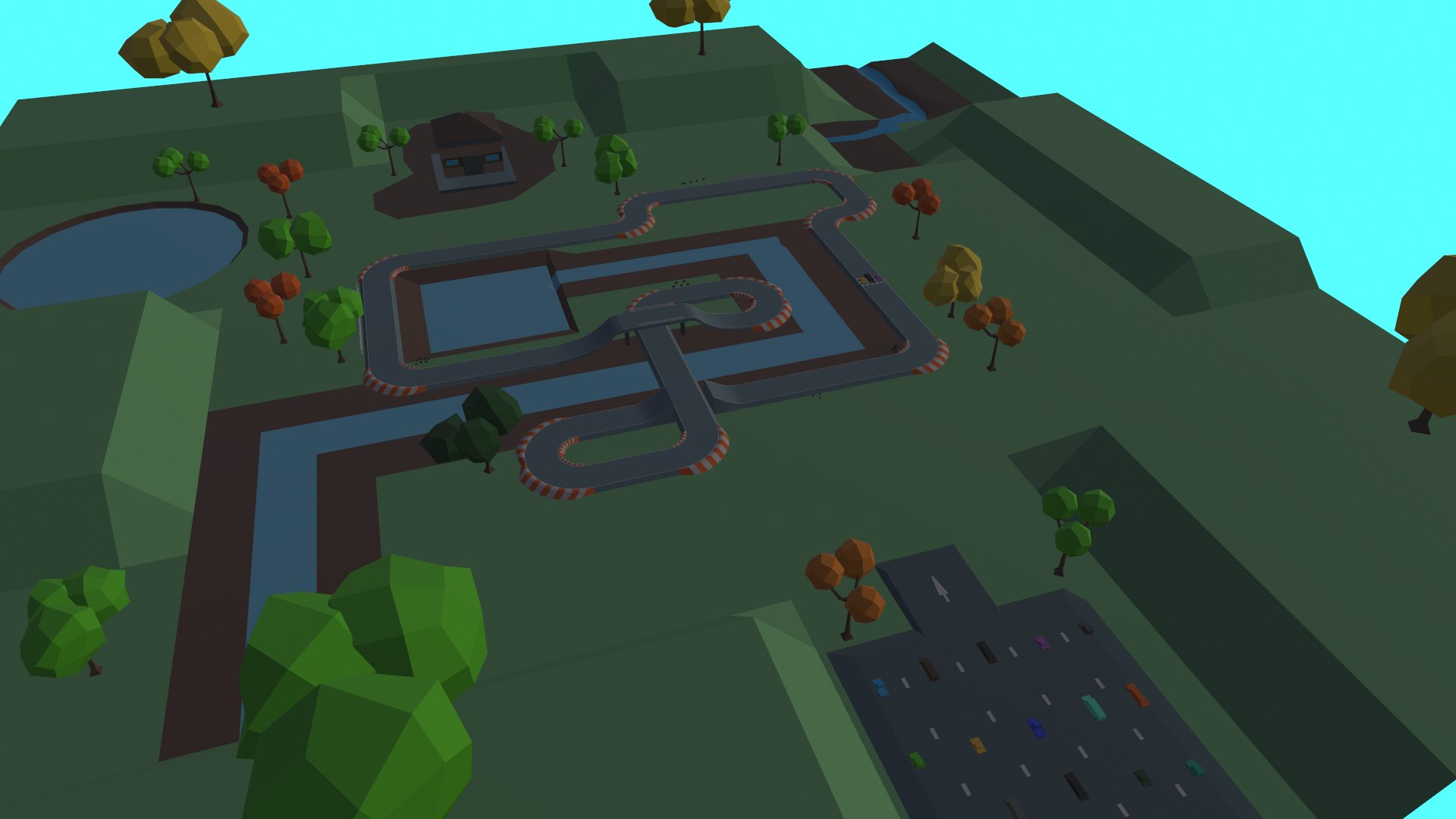 3D Model Race Track Low-poly - TurboSquid 1569420