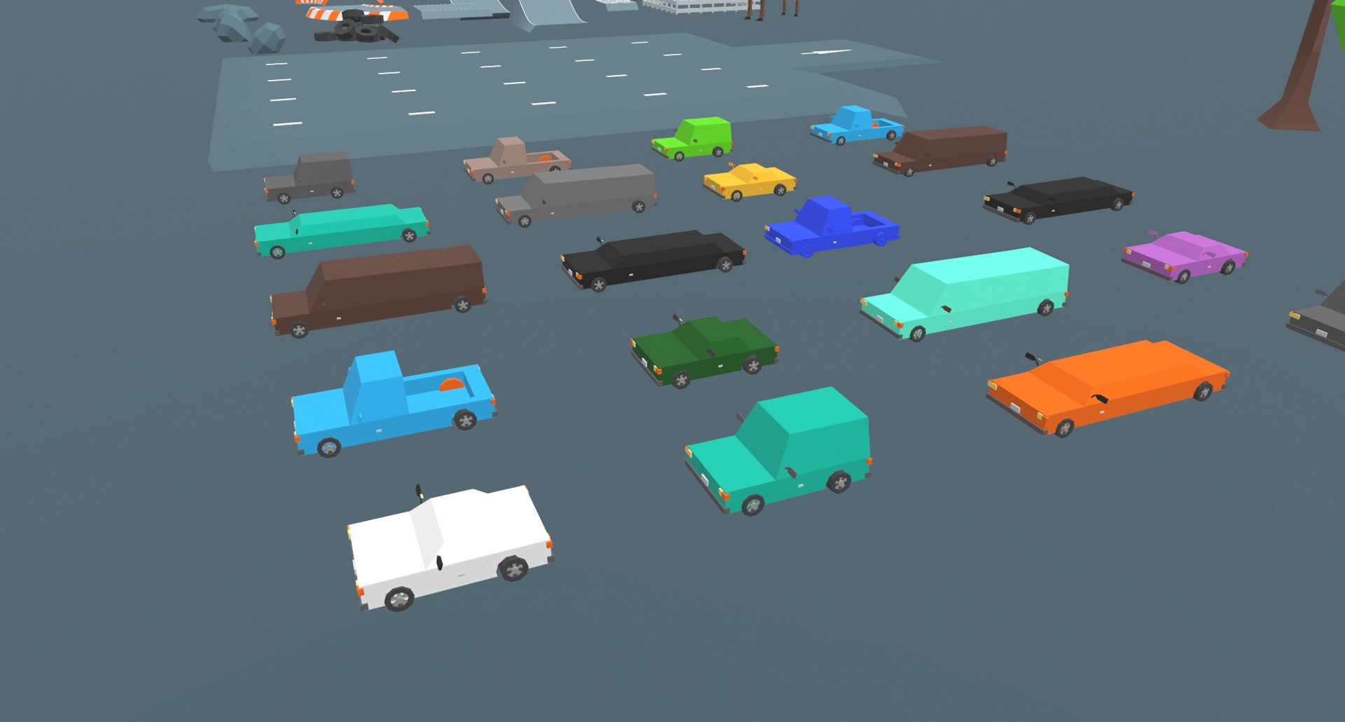 3D Model Race Track Low-poly - TurboSquid 1569420