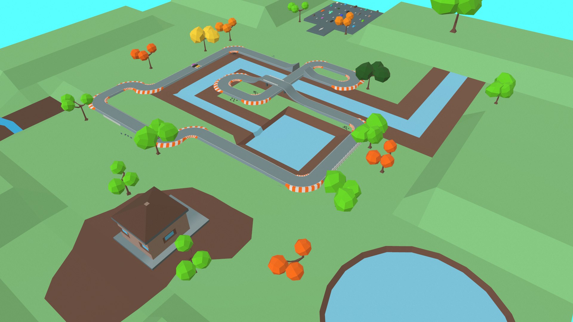 3D Model Race Track Low-poly - TurboSquid 1569420