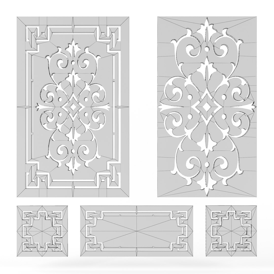 decorative laser cutting pattern 3d max