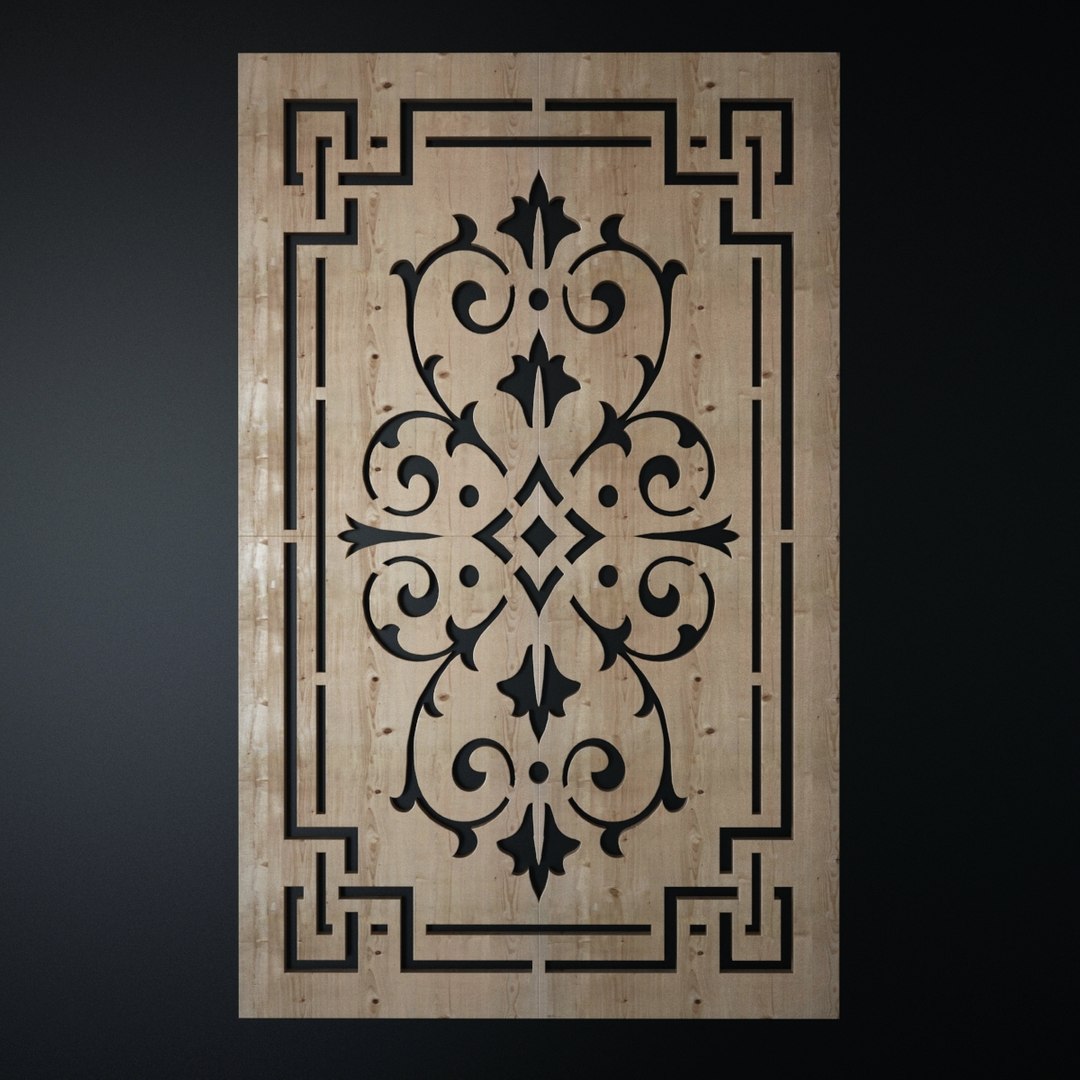 decorative laser cutting pattern 3d max