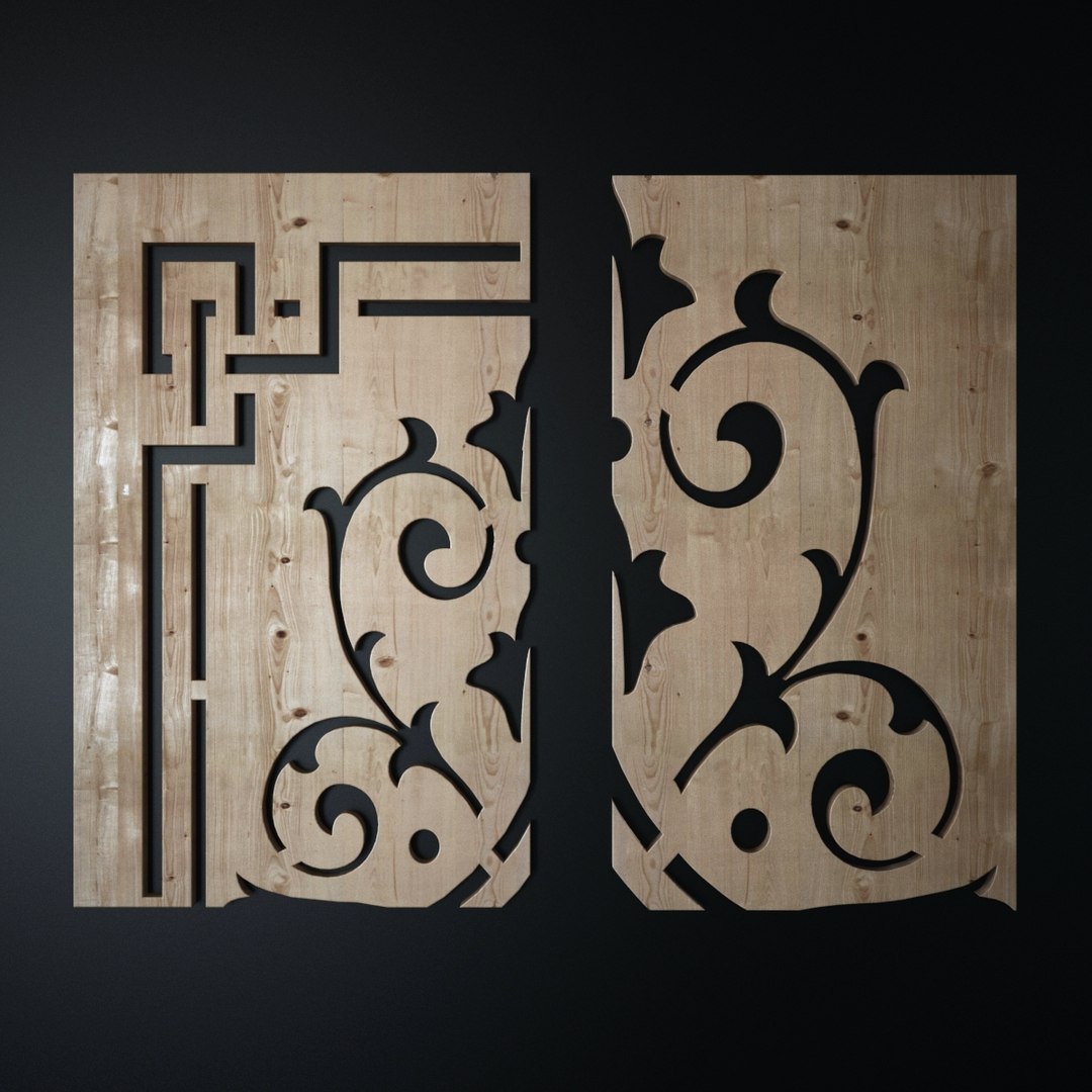 decorative laser cutting pattern 3d max