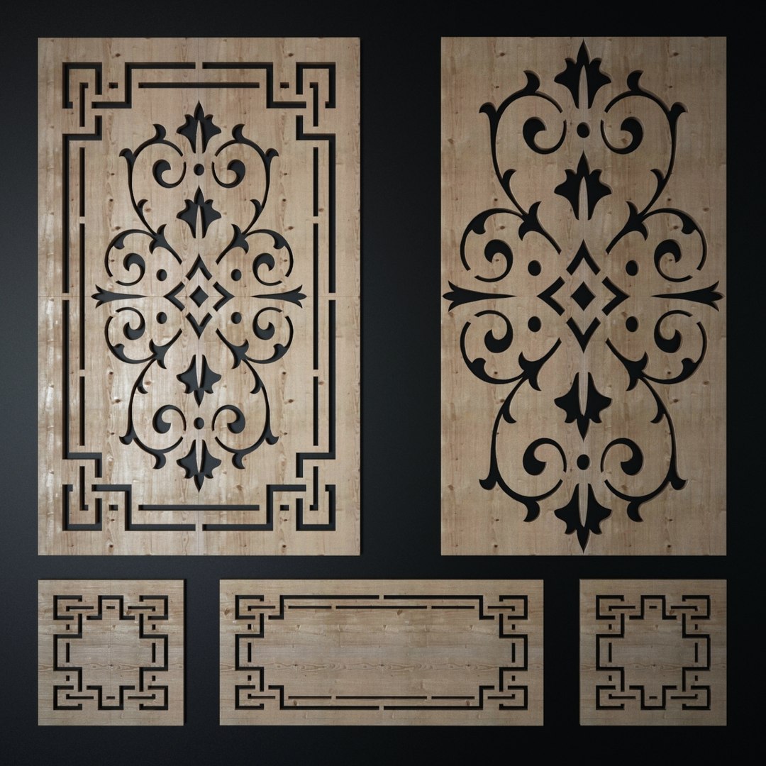 decorative laser cutting pattern 3d max