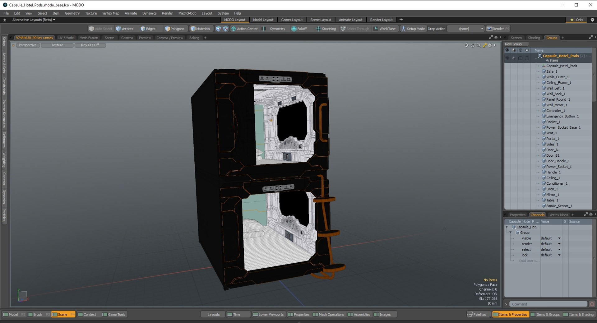 3D model Capsule Hotel Pods - TurboSquid 2115388