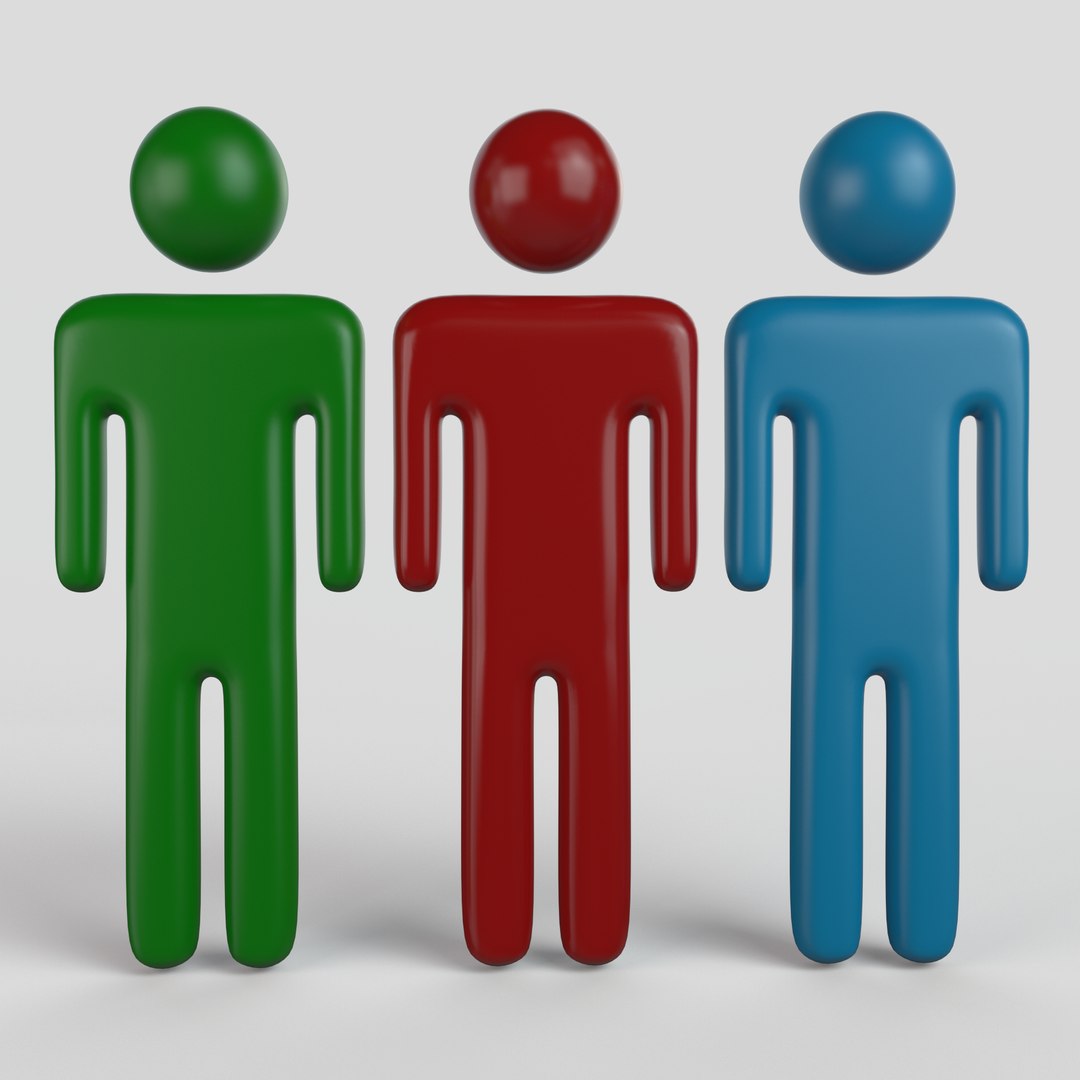 3D Pictogram Man - TurboSquid 1544950