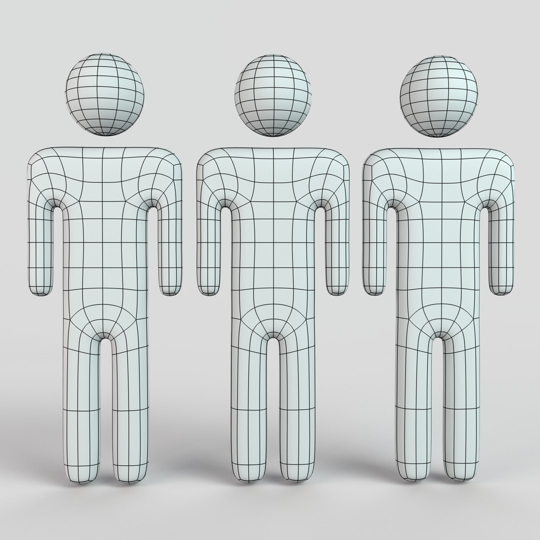 3D Pictogram Man - TurboSquid 1544950