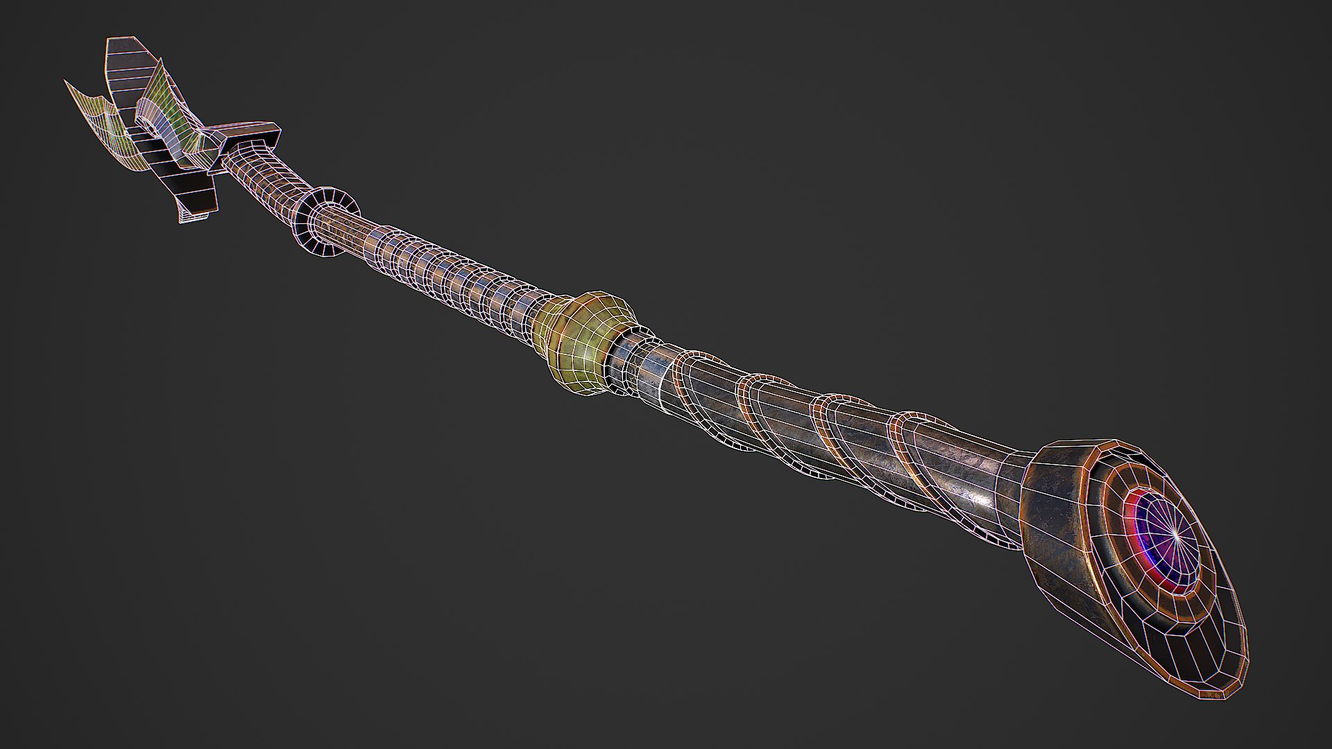 3D Combat Staff 3 Model - TurboSquid 2115133