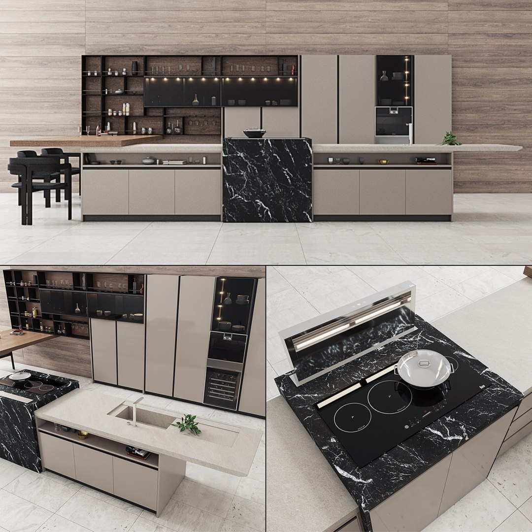 3D Model Kitchen 52 - TurboSquid 1525911