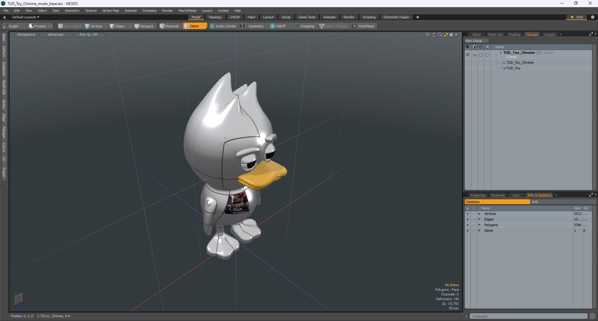 3D TUD Toy Chrome Model - TurboSquid 2279900