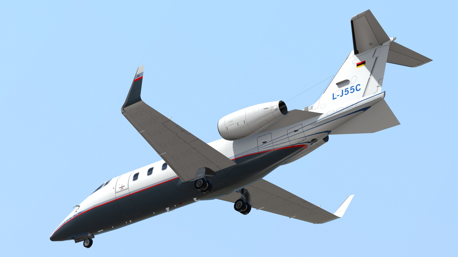 Learjet 55 3D Model - TurboSquid 2219156