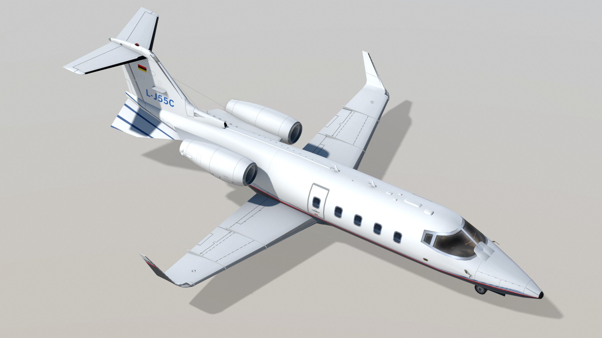 Learjet 55 3D Model - TurboSquid 2219156
