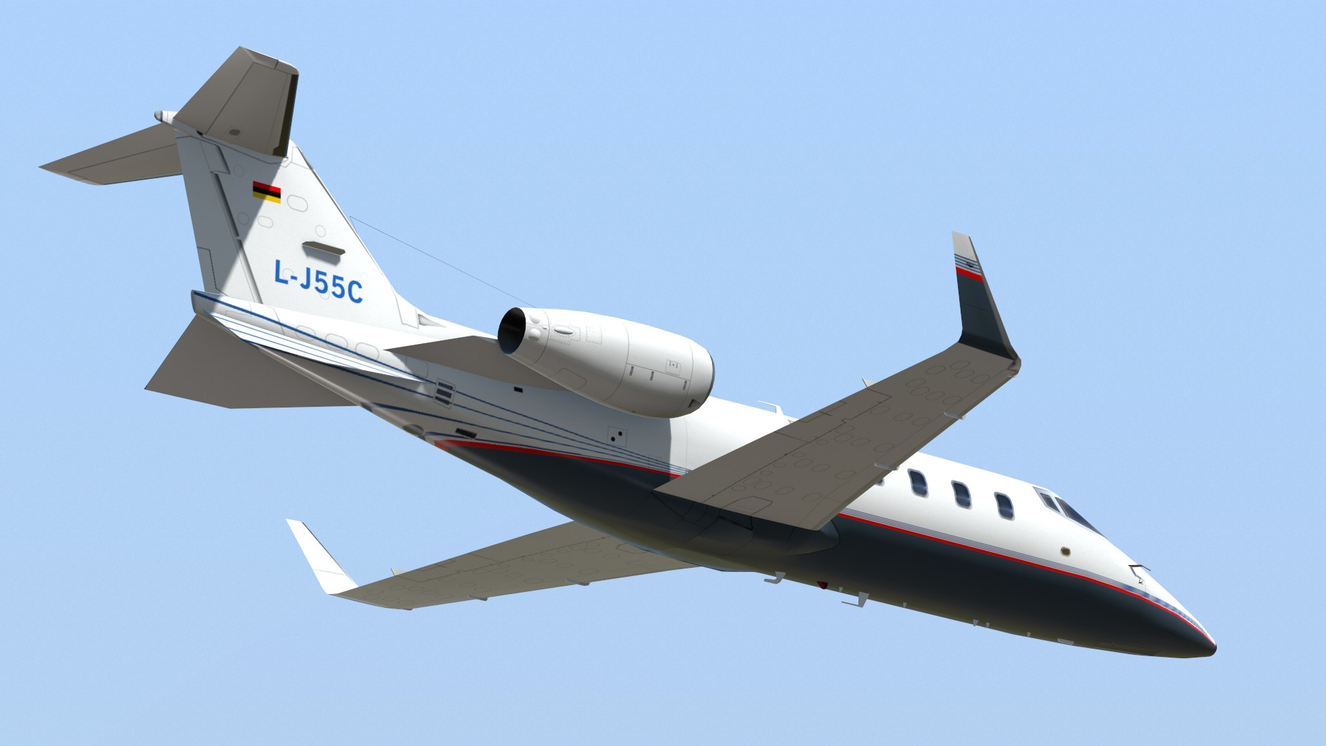 Learjet 55 3D Model - TurboSquid 2219156