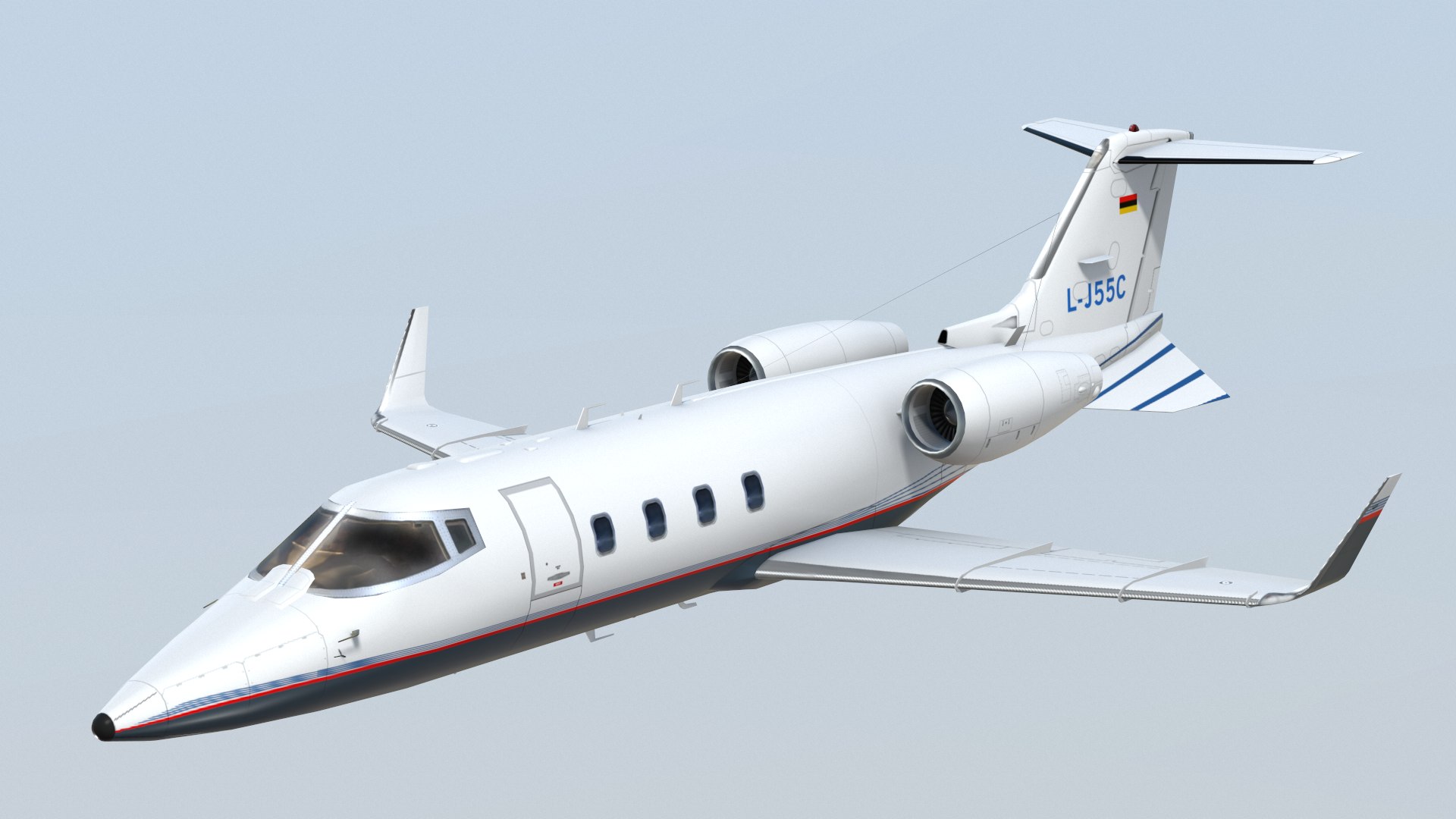 Learjet 55 3D Model - TurboSquid 2219156