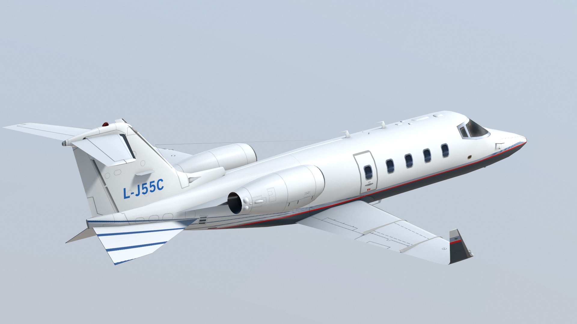 Learjet 55 3D Model - TurboSquid 2219156