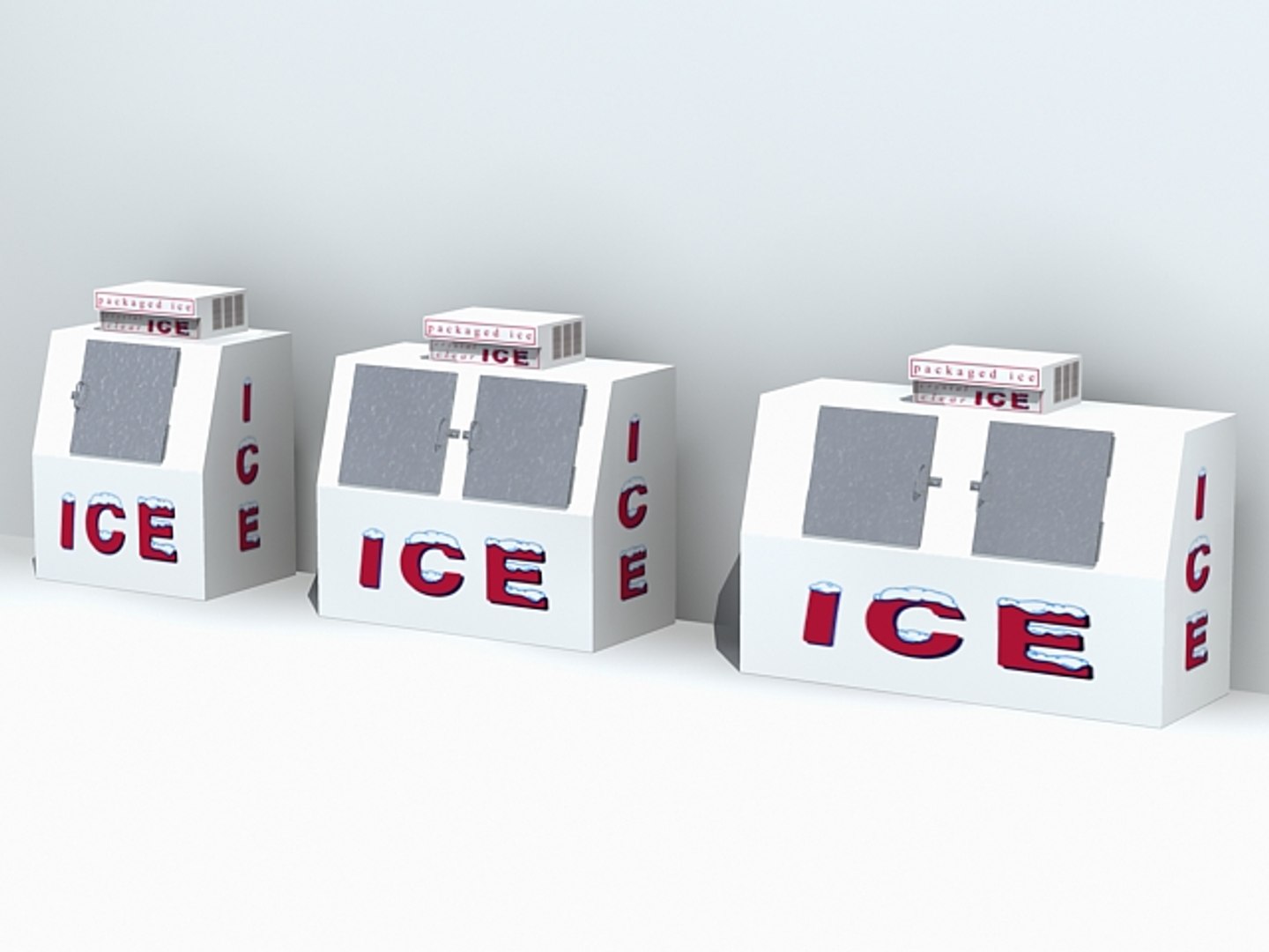 3d Model Outdoor Ice Merchandisers