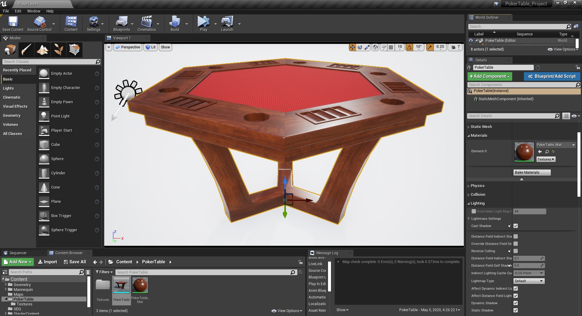 3D Poker Table Model - TurboSquid 1566857