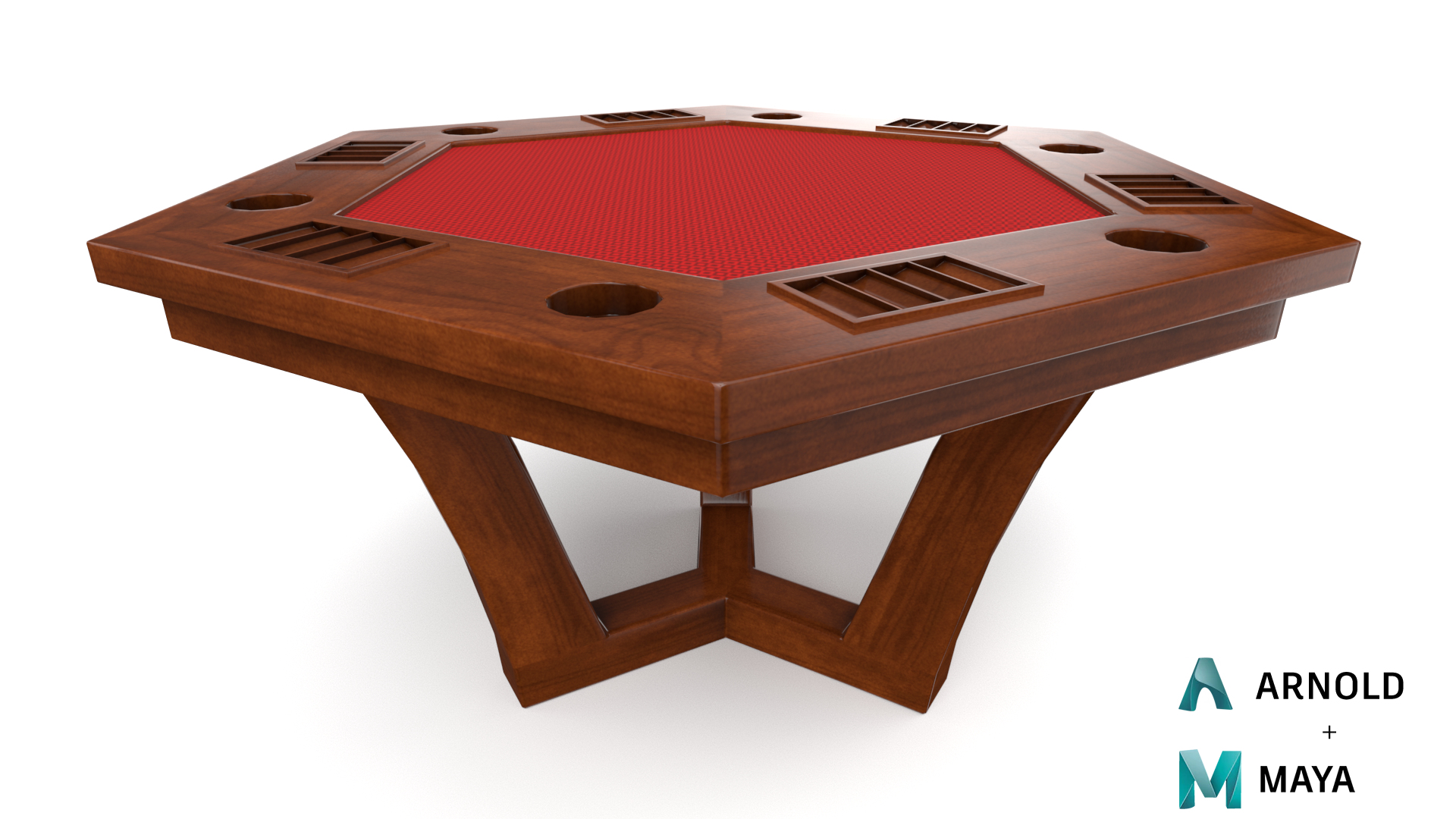 3D Poker Table Model - TurboSquid 1566857