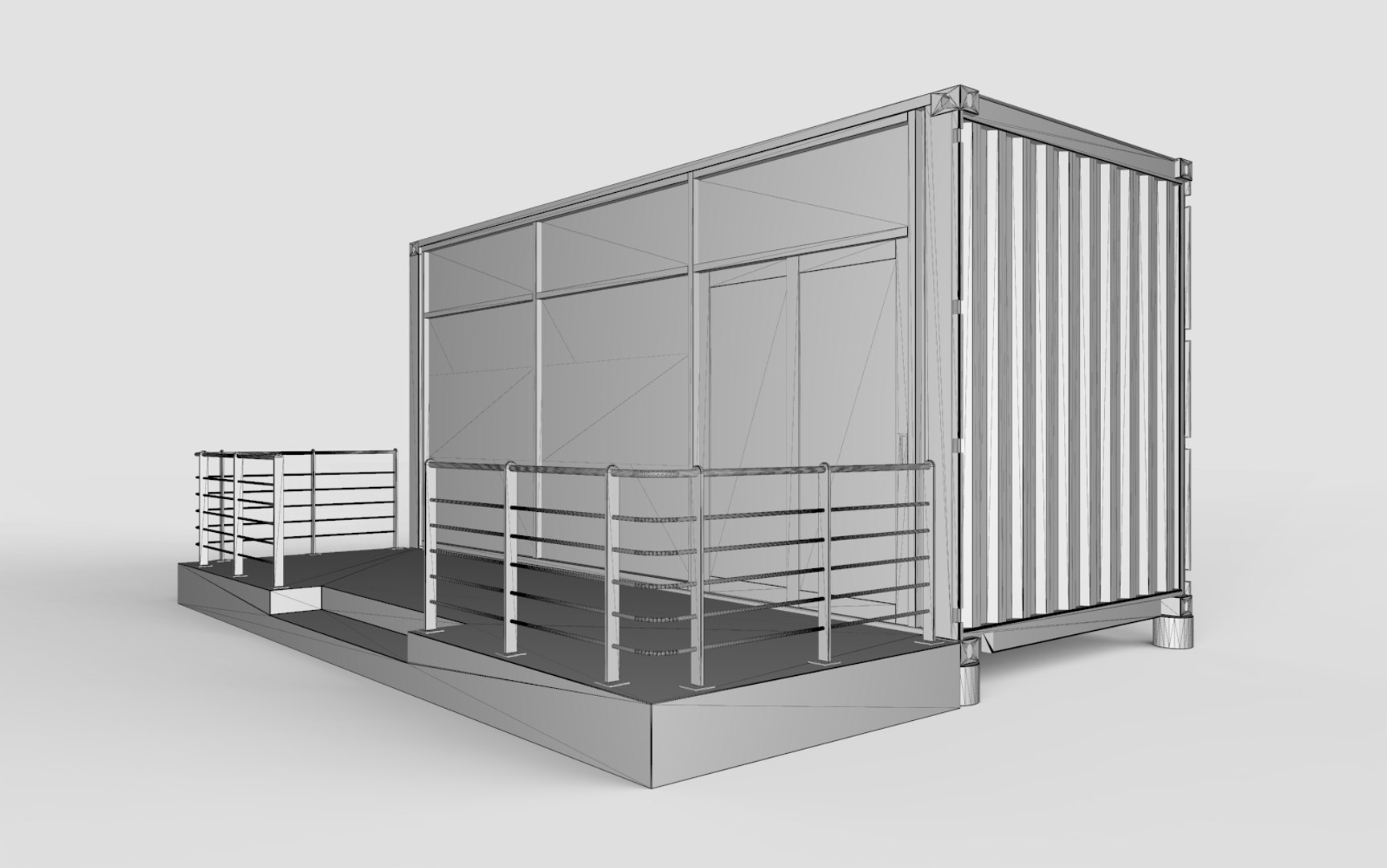 3D Shipping Container Clothing Store Model - TurboSquid 1587927