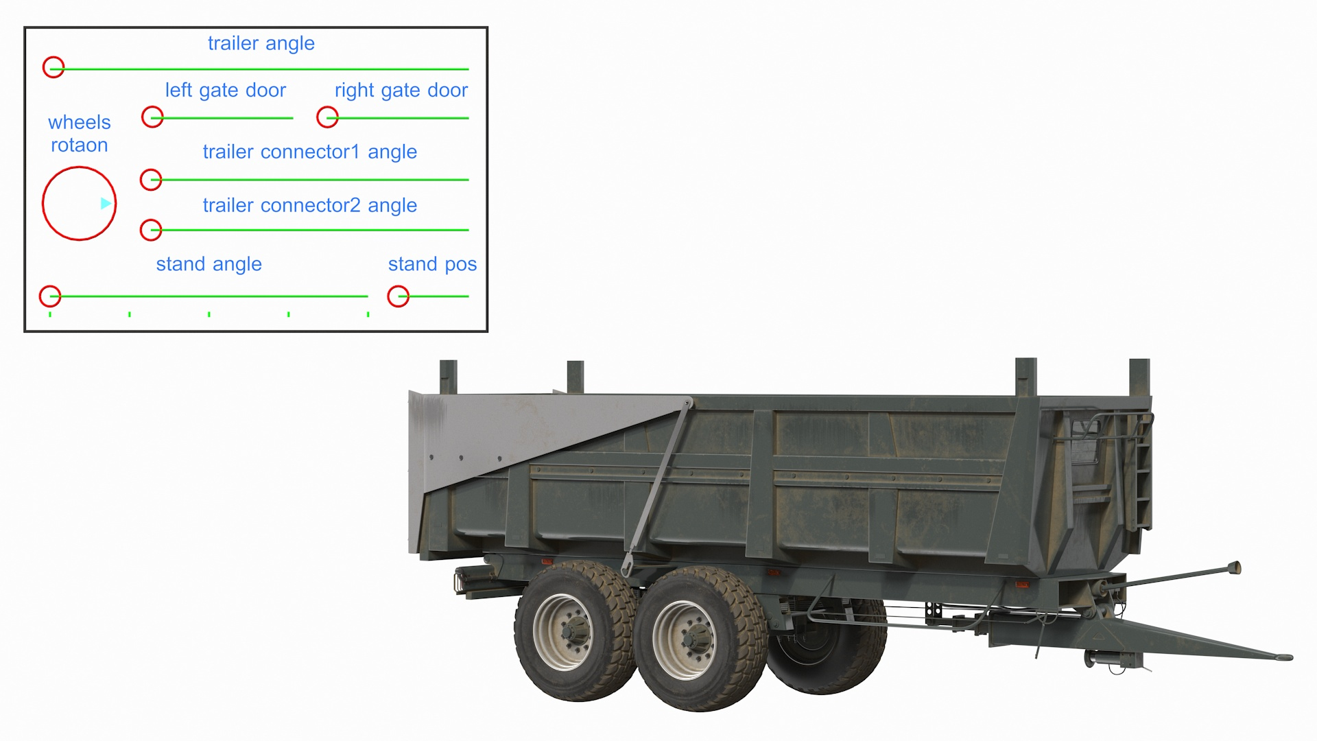 Body Tipper Trailer Rigged 3D Model - TurboSquid 1583601