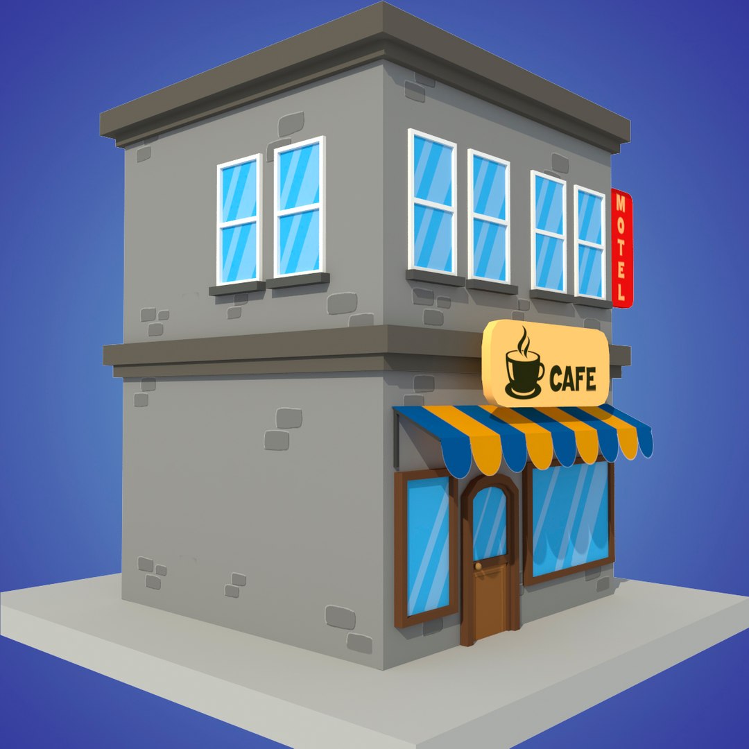 fbx stylized cafe