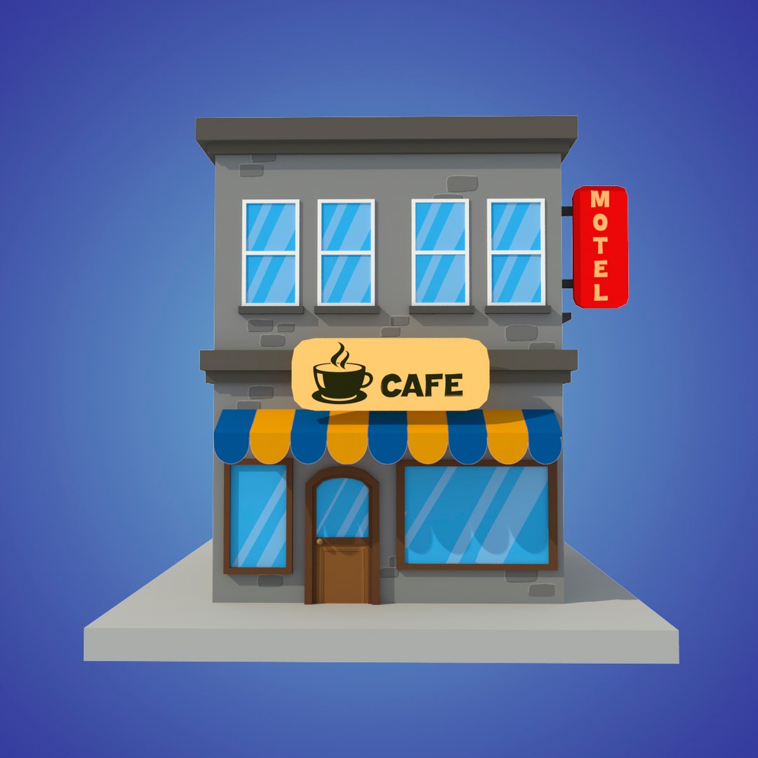 fbx stylized cafe