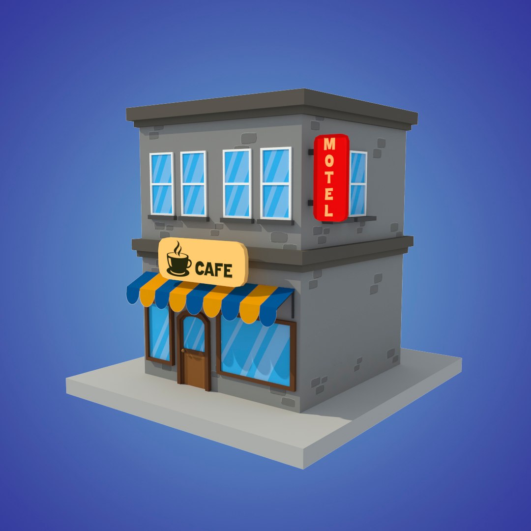 fbx stylized cafe