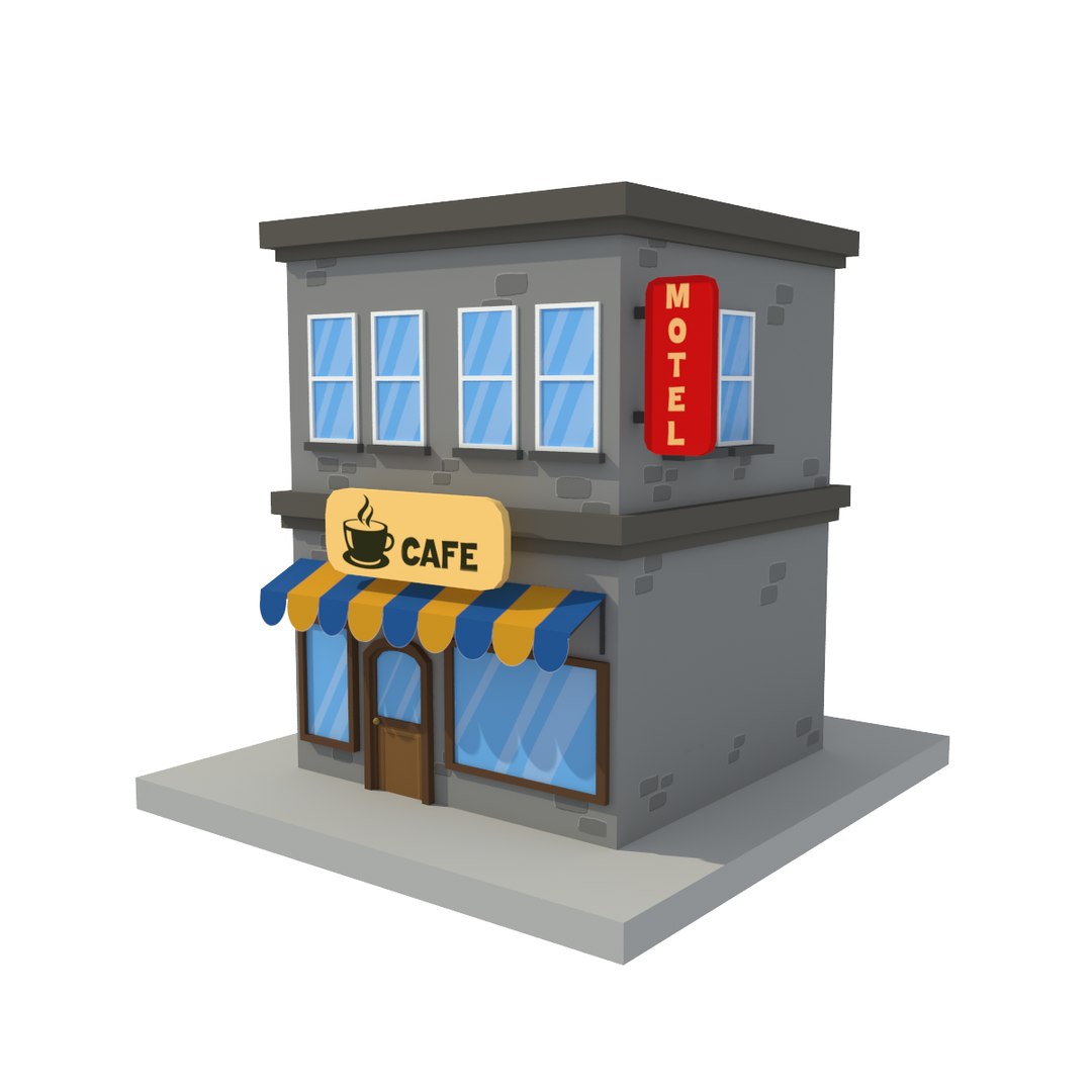 fbx stylized cafe