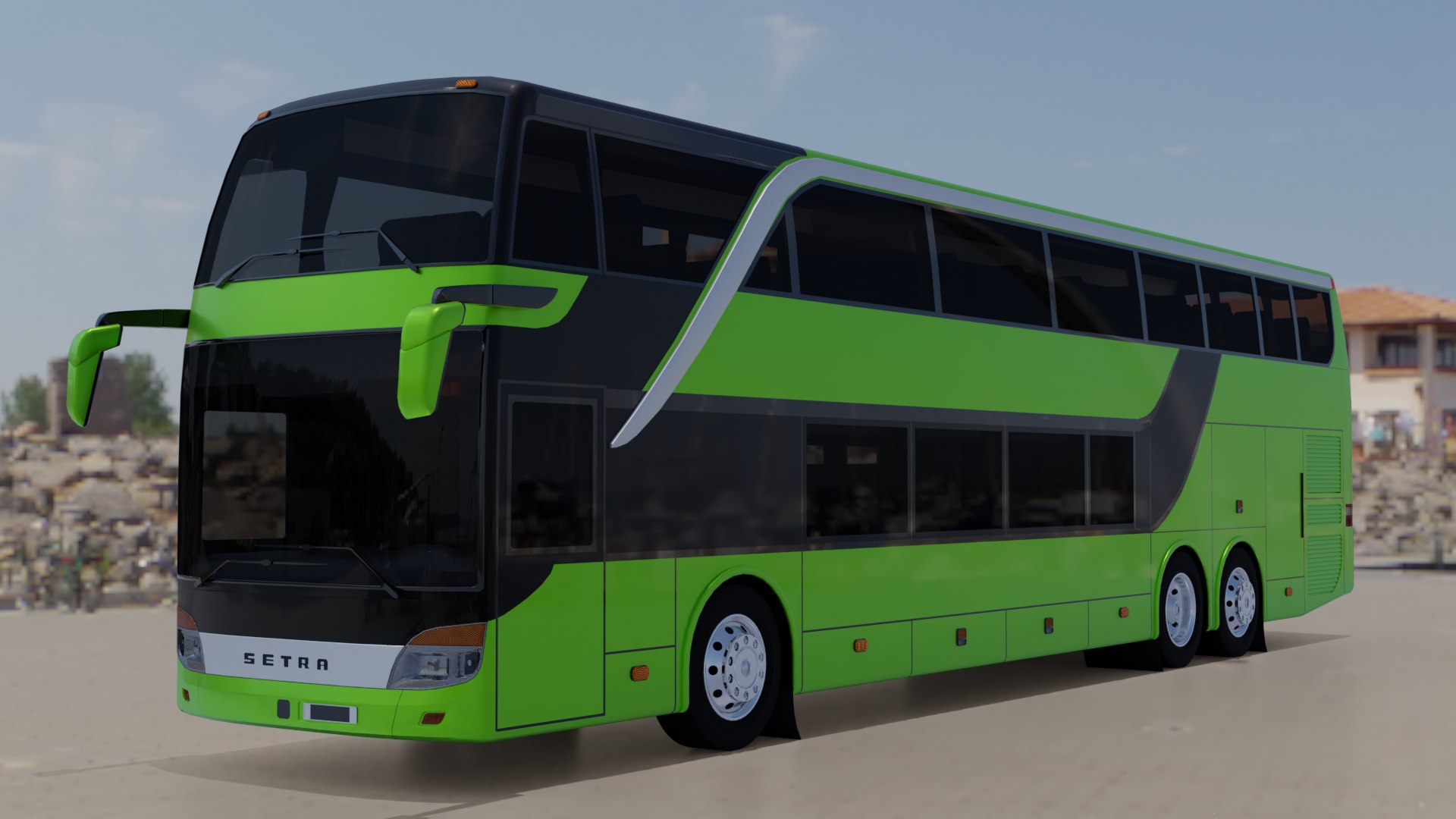 3D Bus Setra Topclass S 431 DT Model - TurboSquid 1821741