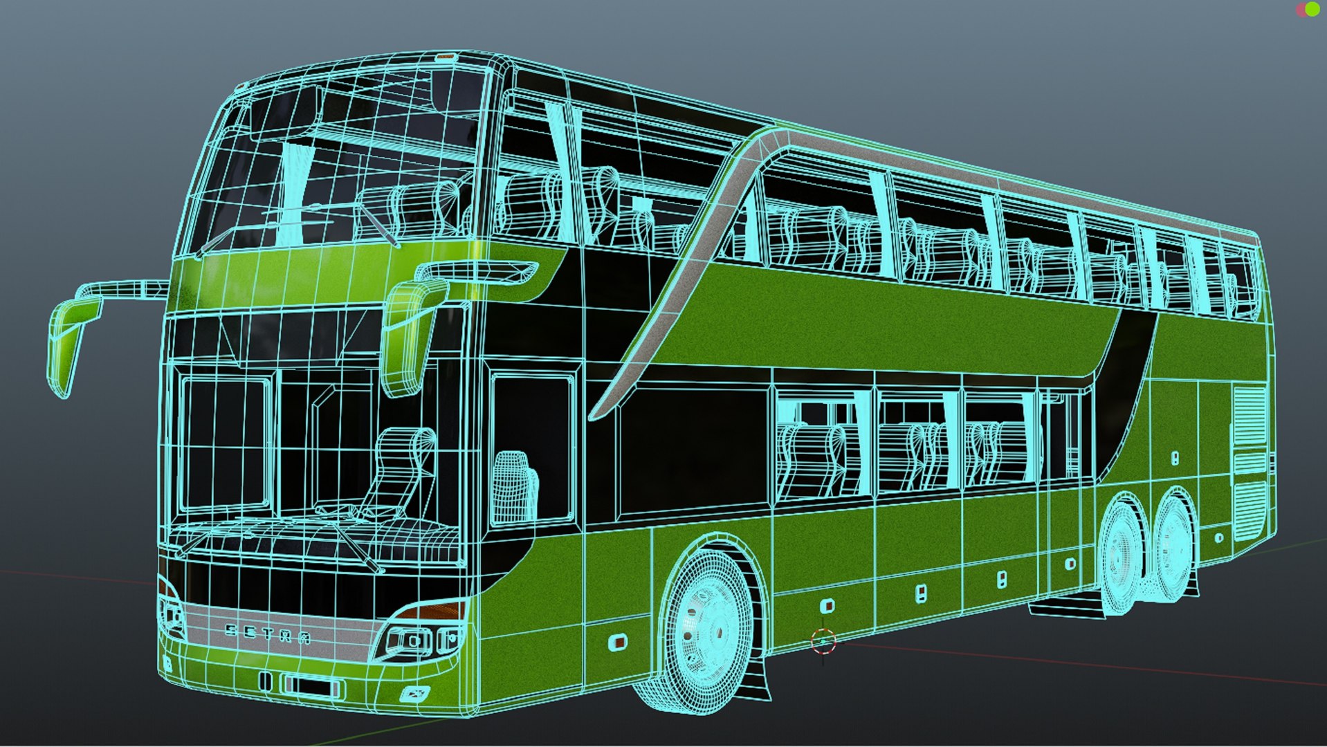 3D Bus Setra Topclass S 431 DT Model - TurboSquid 1821741