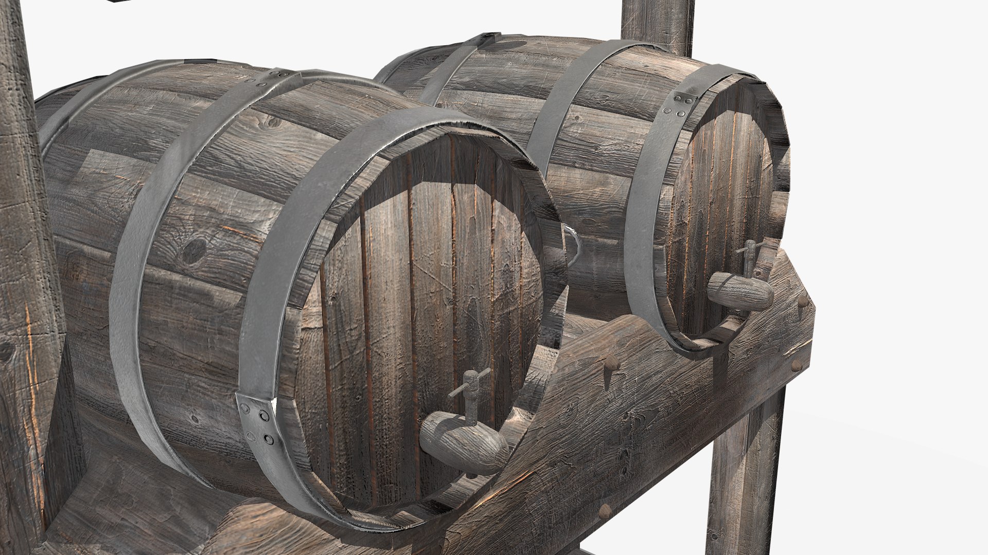 Medieval Beer Barrels Model - TurboSquid 1888621