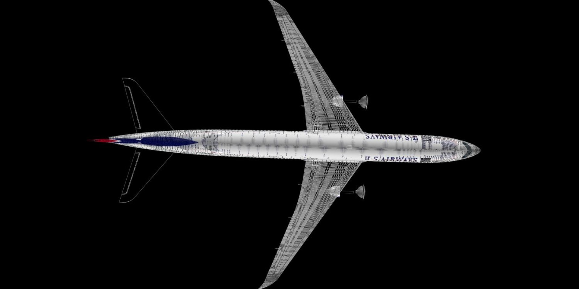 3d u s airways 787 model