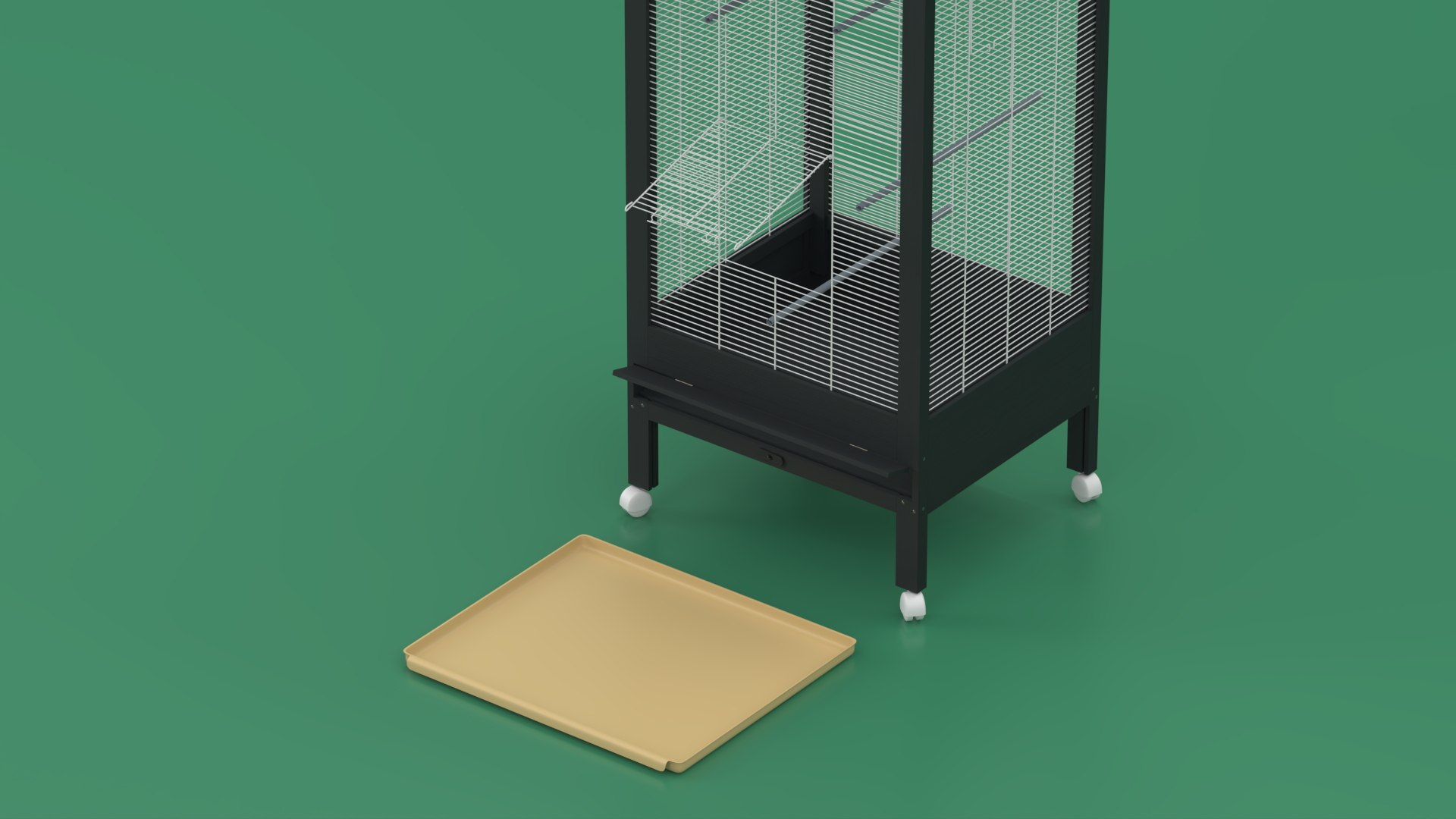 3D Freestanding Bird Cage - TurboSquid 2325047