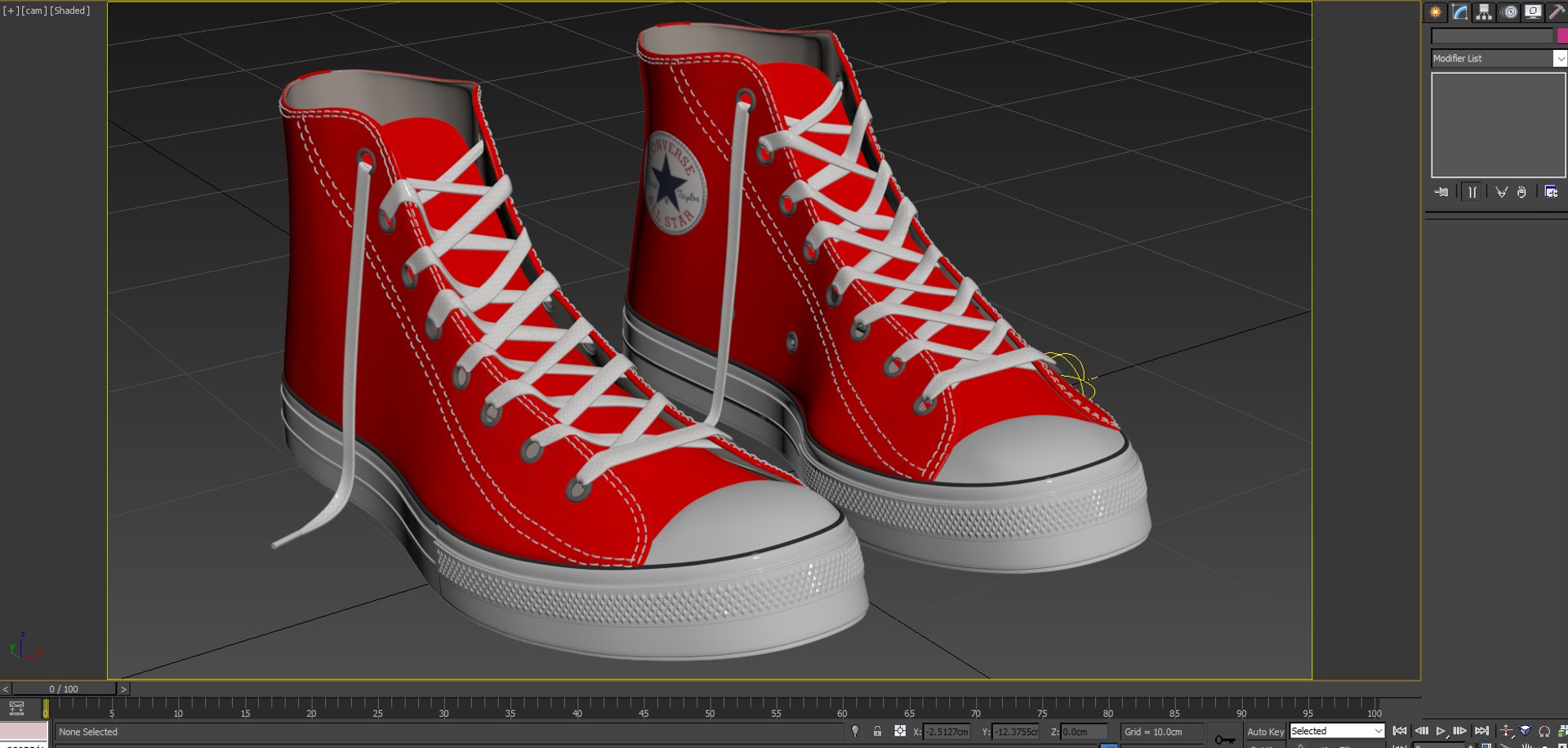 Red Detailed Sneakers Shoes 3D Model - TurboSquid 2216348